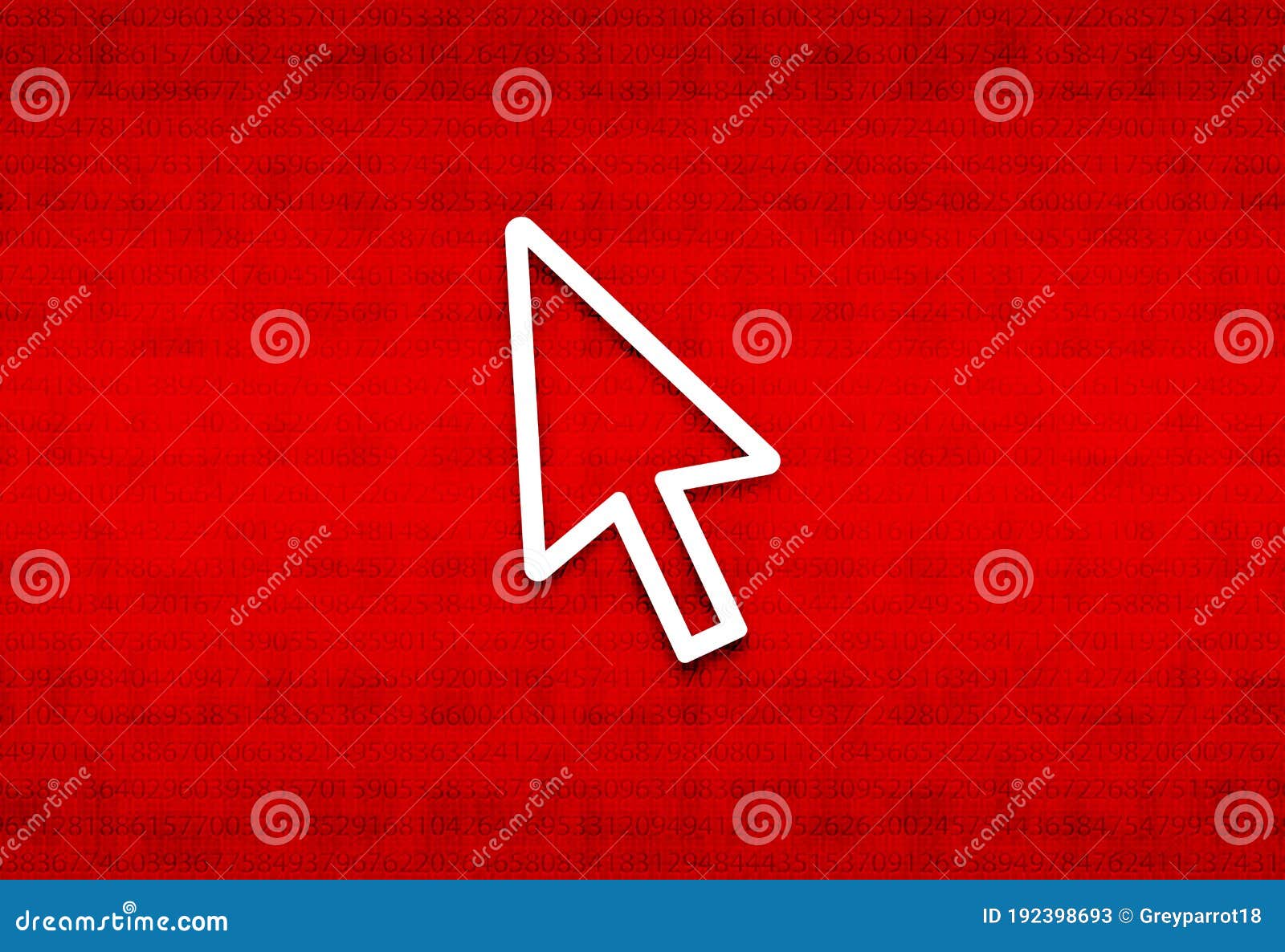 Cursor Icon Abstract Digital Screen Red Background Illustration Stock ...