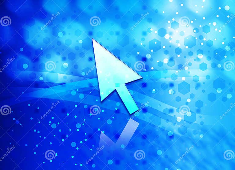 Cursor Icon Abstract Light Cyan Blue Hexagon Pattern Background Stock ...