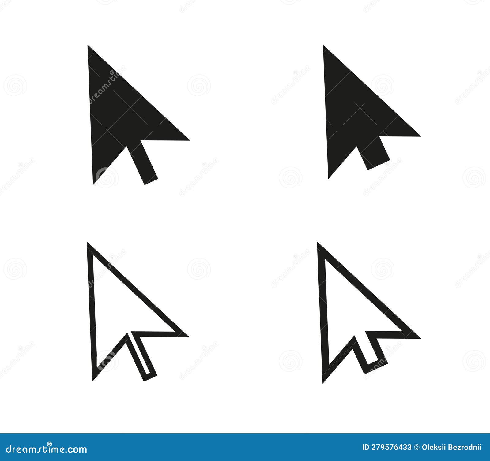 Cursor Icon Arrow . Web Mouse Poiner Click Symbol Stock Vector ...