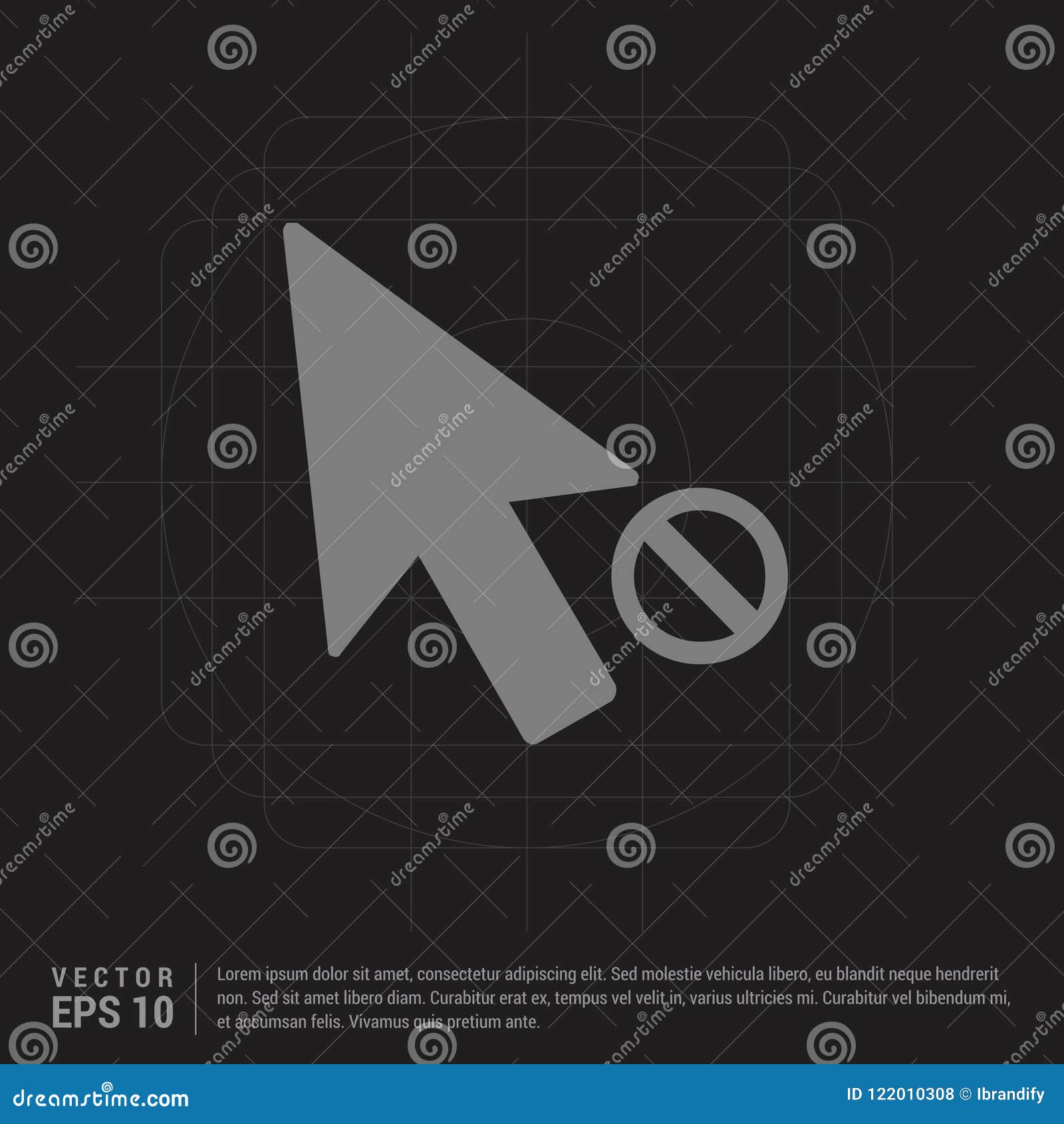 Cursor Icon - Black Creative Background Stock Vector - Illustration of ...