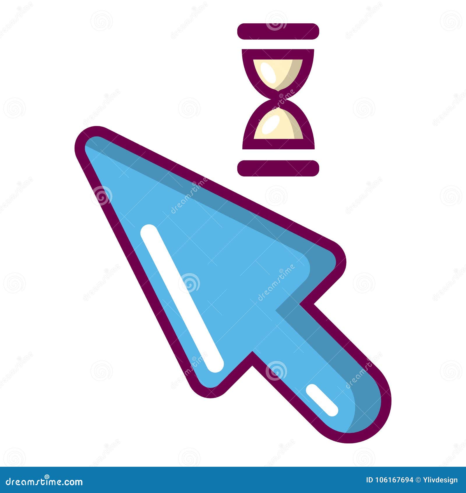 Cursor icon, cartoon style stock vector. Illustration of interface ...