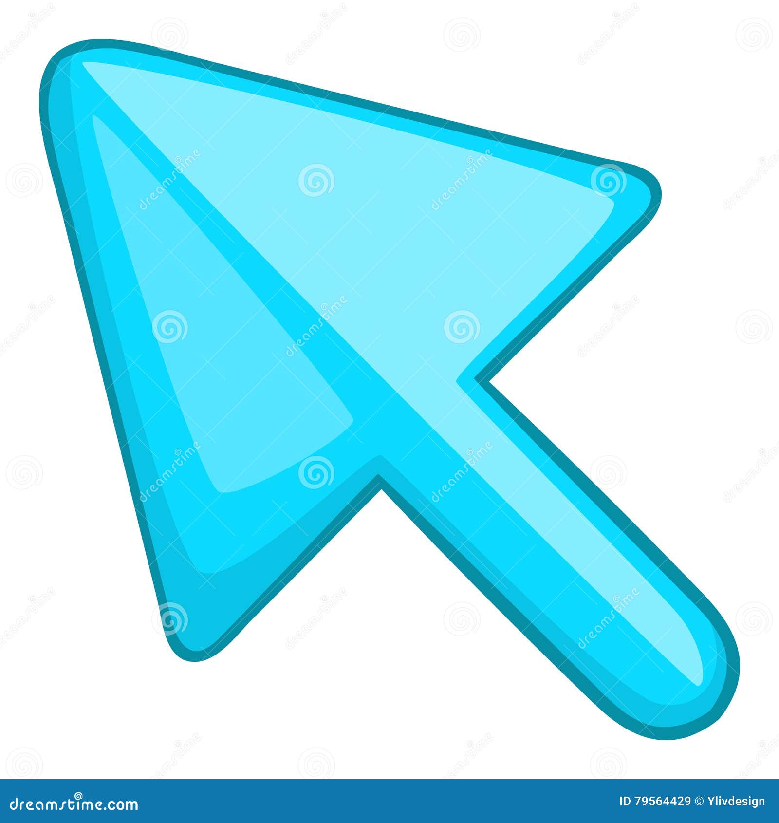 Cursor icon, cartoon style stock vector. Illustration of blank - 79564429