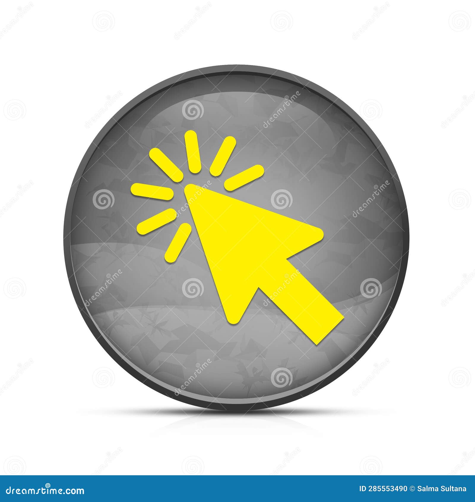 Cursor Icon on Classy Splash Black Round Button Illustration Stock ...