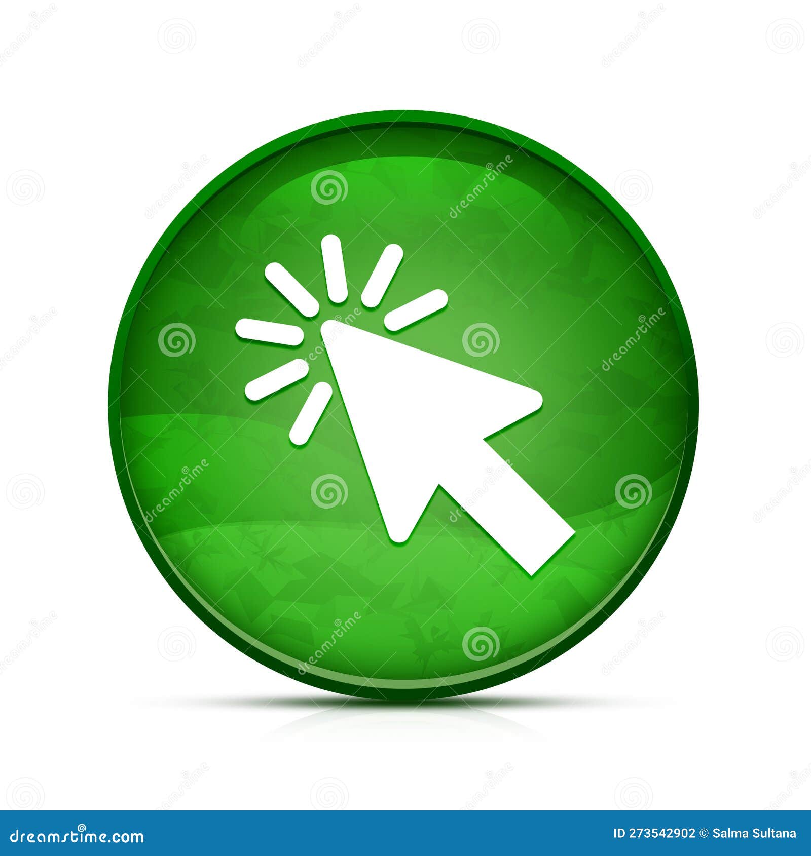 Cursor Icon on Classy Splash Green Round Button Illustration Stock ...