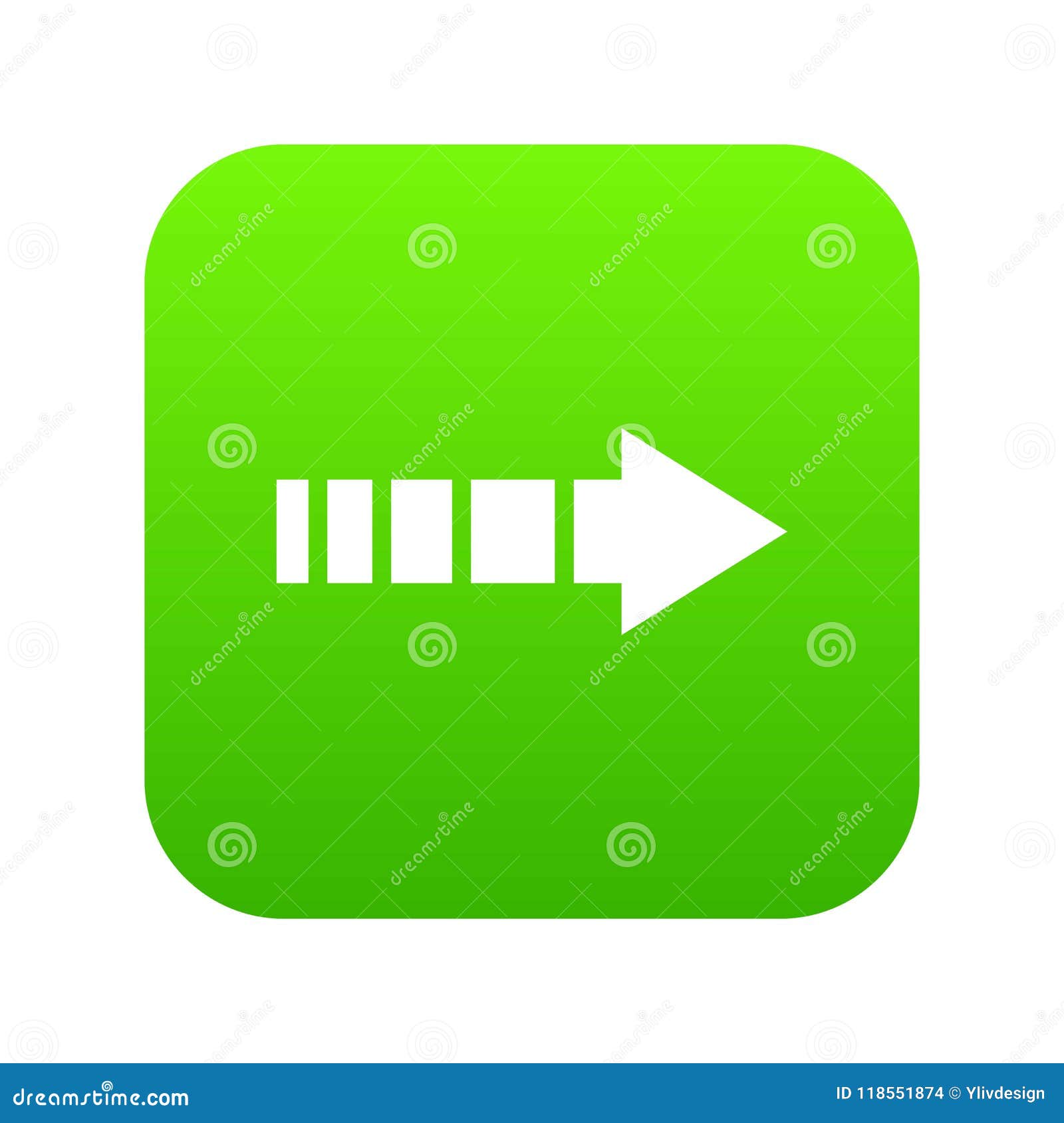 Cursor icon digital green stock vector. Illustration of button - 118551874
