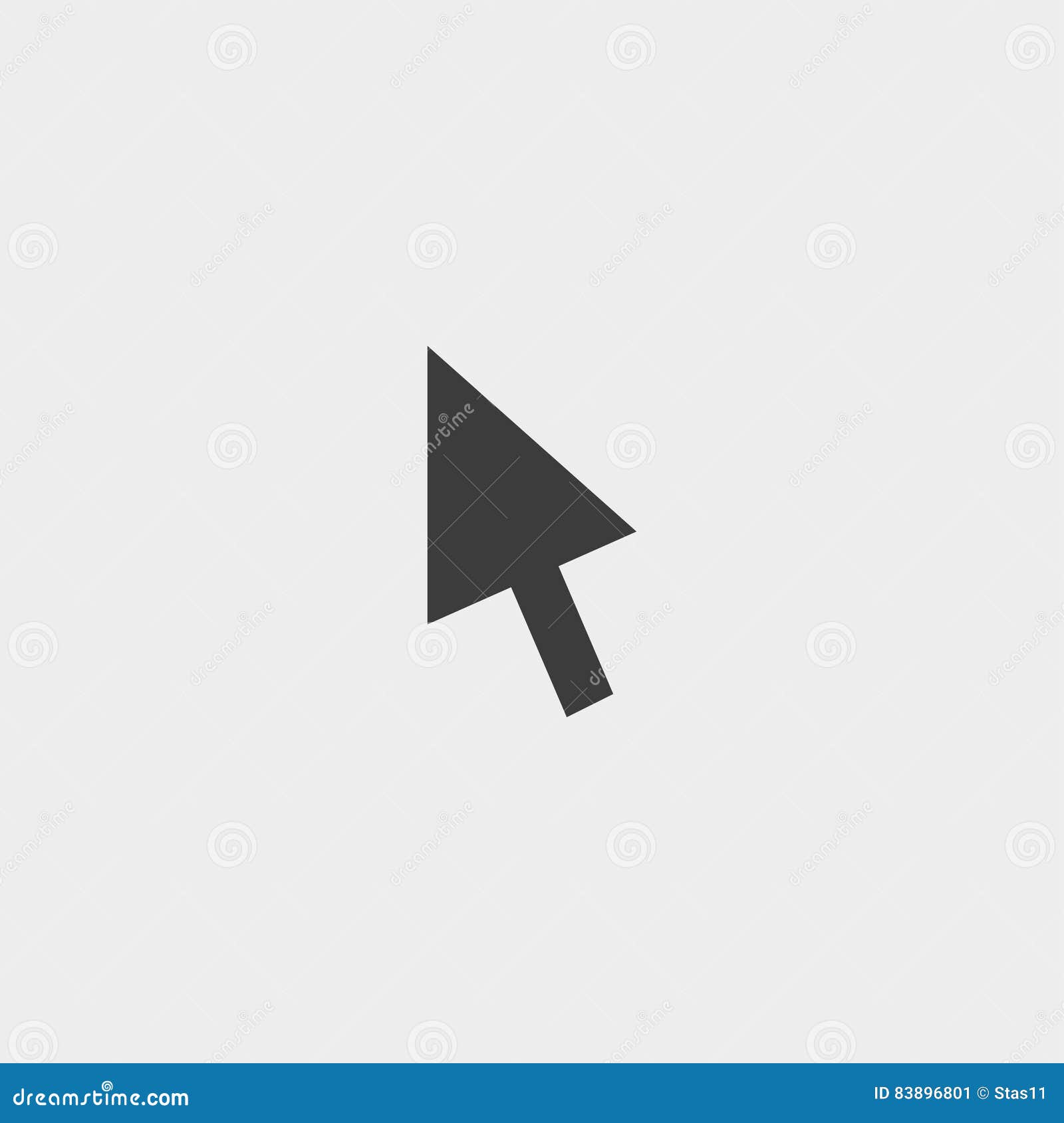 Cursor Icon in a Flat Design in Black Color. Vector Illustration Eps10 ...
