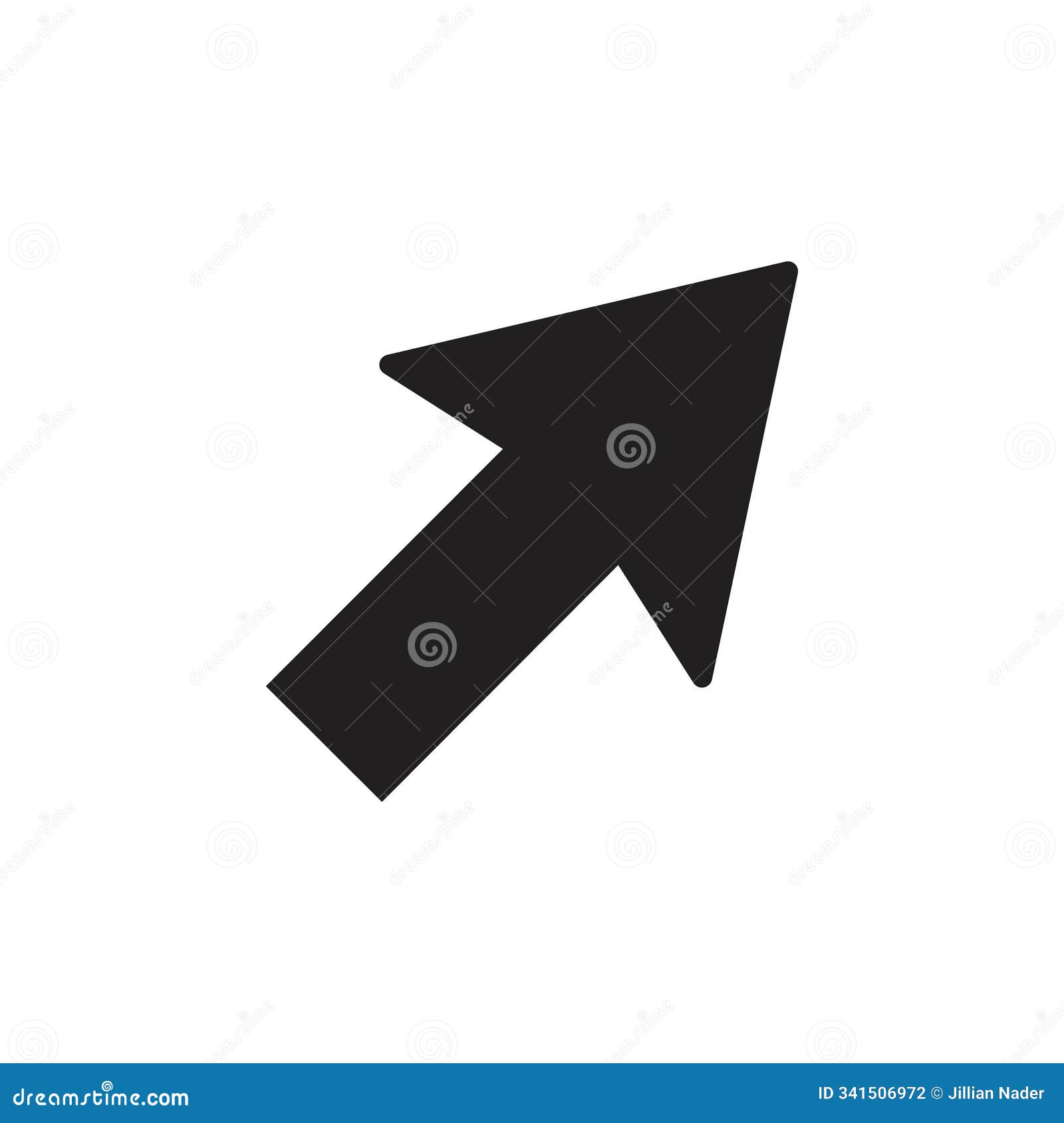 Cursor Icon Flat Line Illustration Stock Vector - Illustration of cyberspace, communication ...