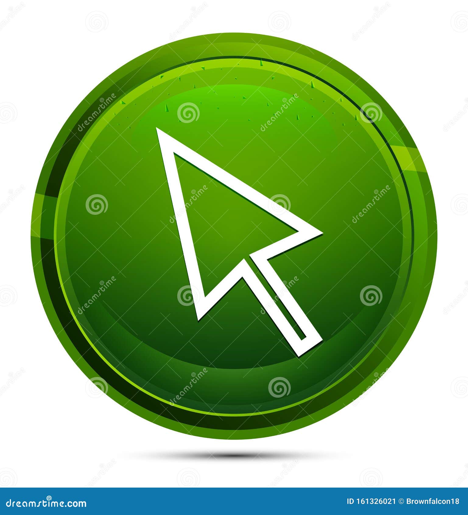 Cursor Icon Glassy Green Round Button Illustration Stock Vector ...