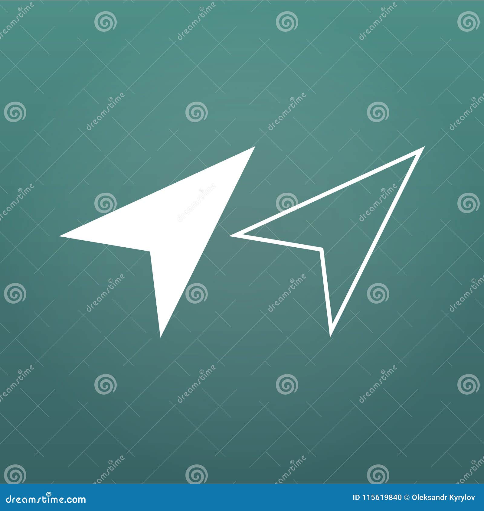 Cursor Icon. Modern Design Flat Style Icon with Linear Design. from ...