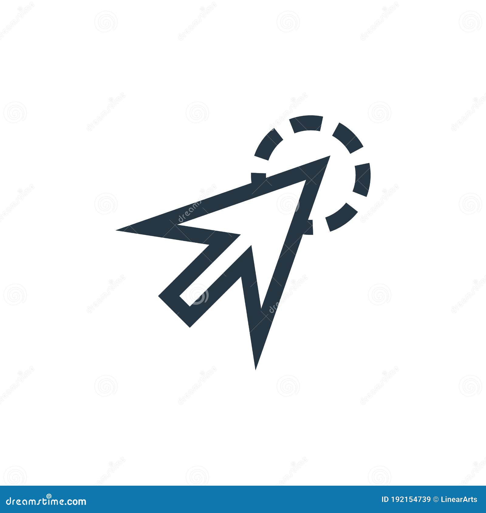 Cursor Icon Vector from Vector Editing Concept. Thin Line Illustration ...