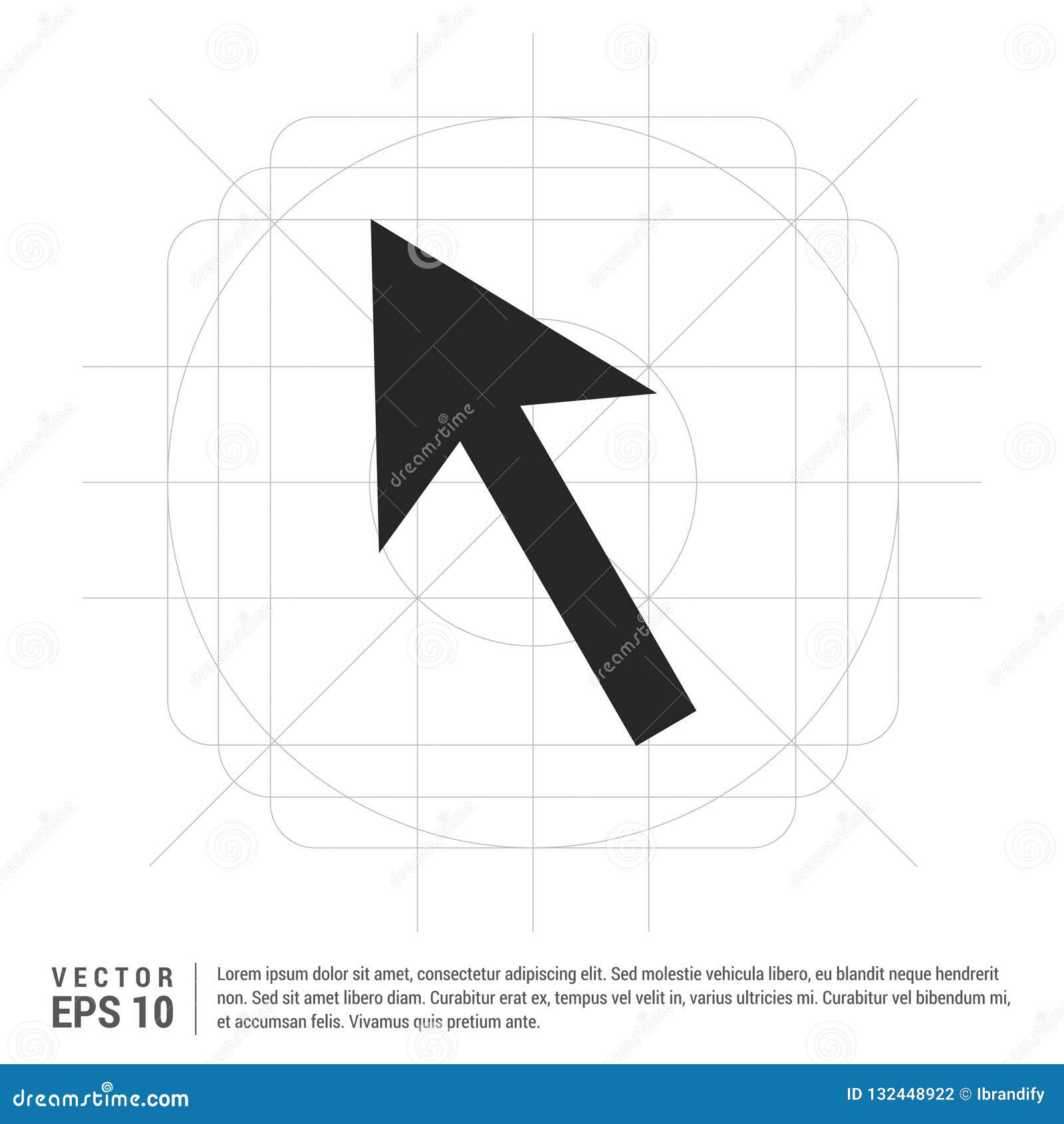 Cursor Icon stock vector. Illustration of connection - 132448922