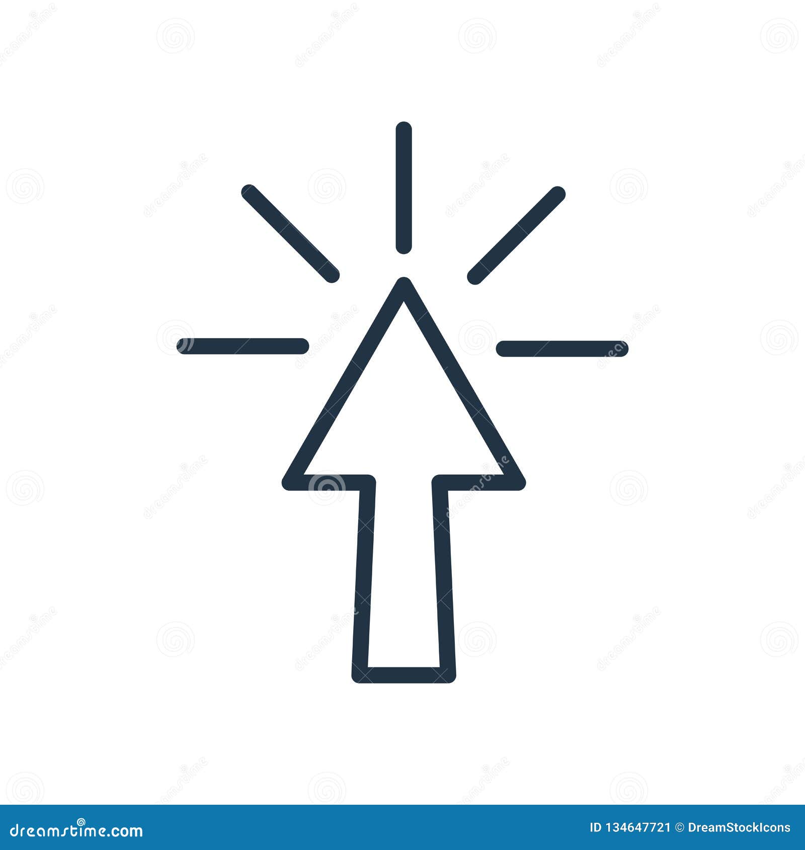 Cursor Icon Vector Isolated on White Background, Cursor Sign Stock ...