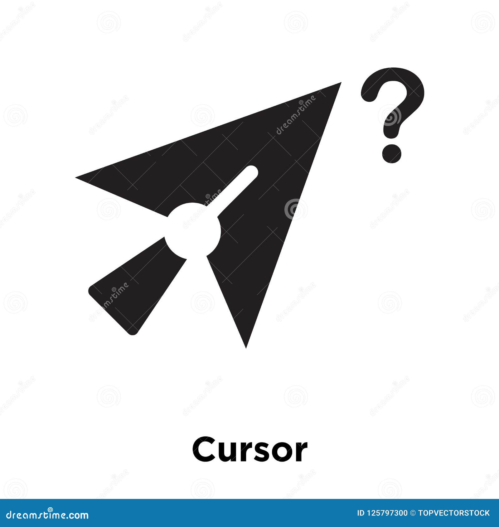 Cursor Icon Vector Isolated on White Background, Logo Concept of Stock ...