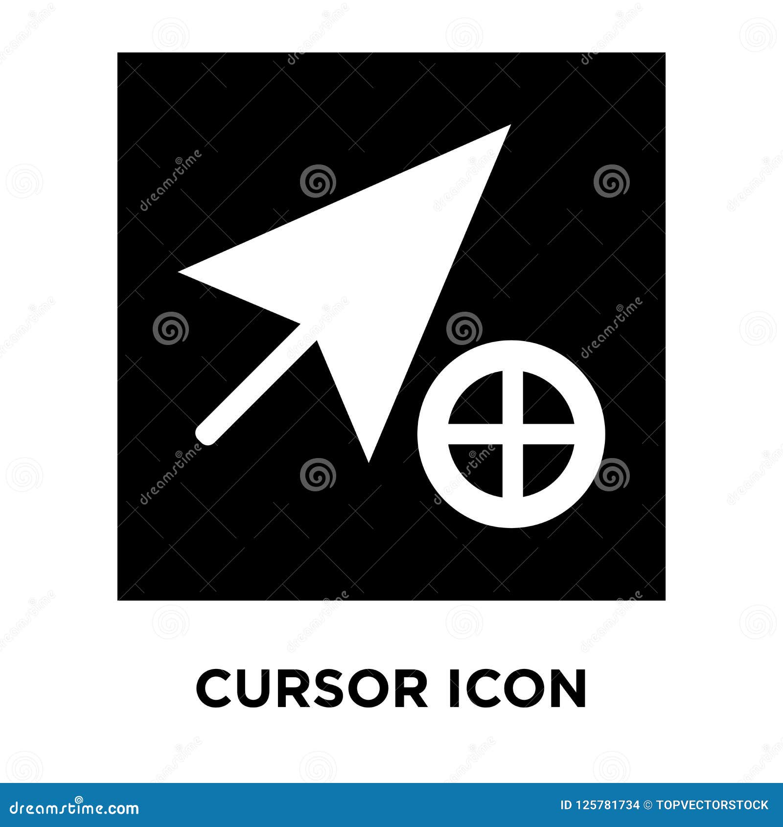 Cursor Icon Vector Isolated on White Background, Logo Concept of Stock ...