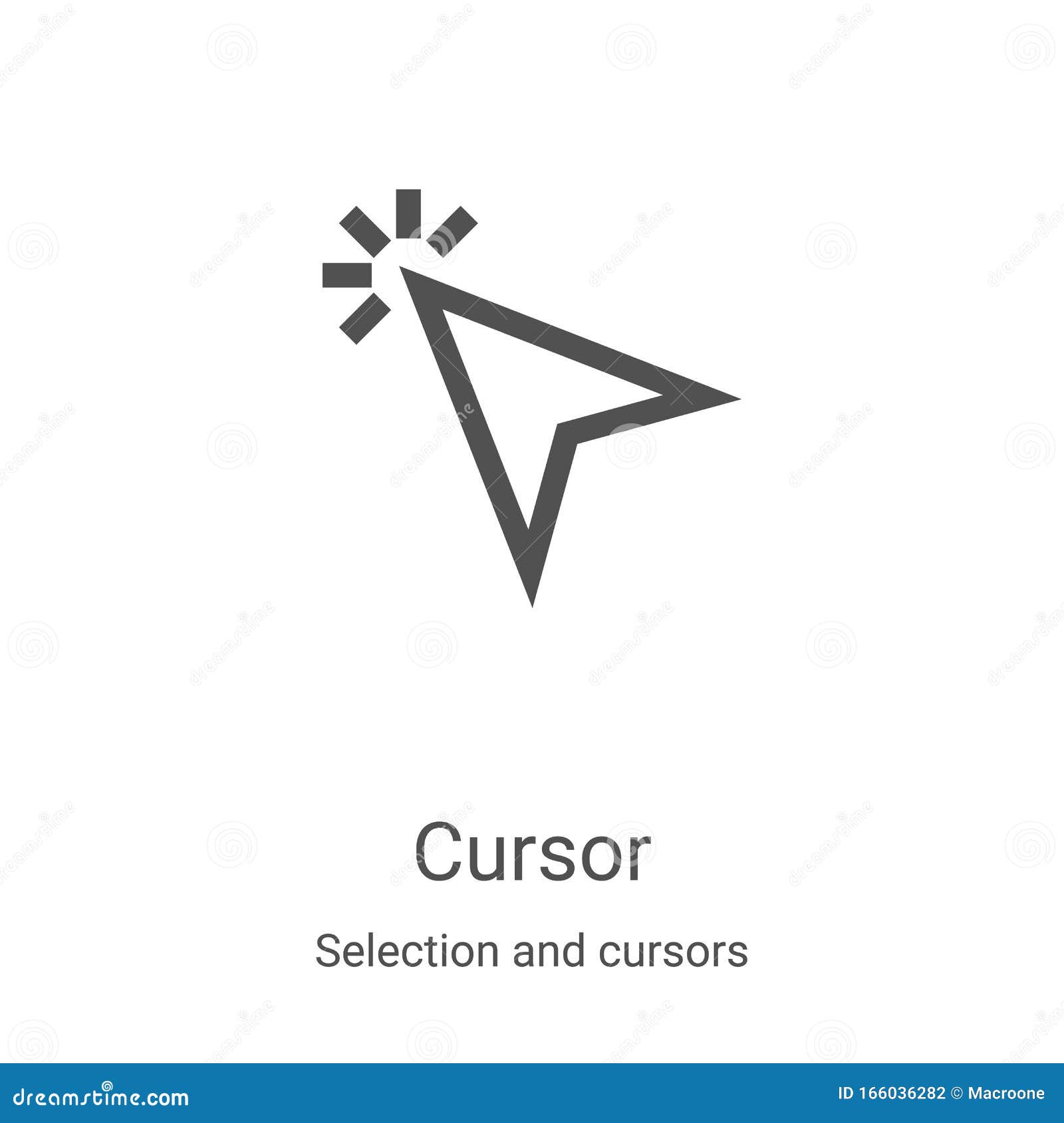Cursor Icon Vector from Selection and Cursors Collection. Thin Line Cursor Outline Icon Vector ...