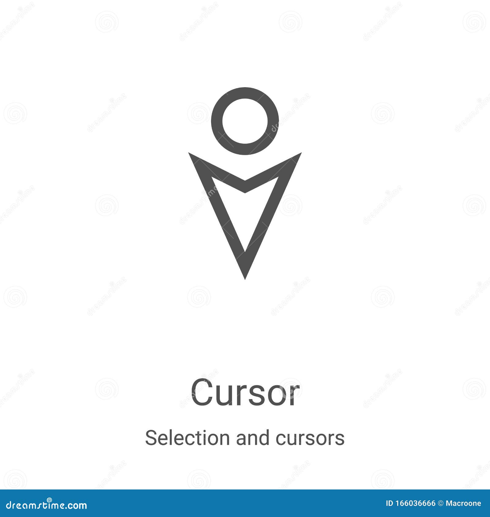 Cursor Icon Vector From Selection And Cursors Collection Thin Line Cursor Outline Icon Vector 9259