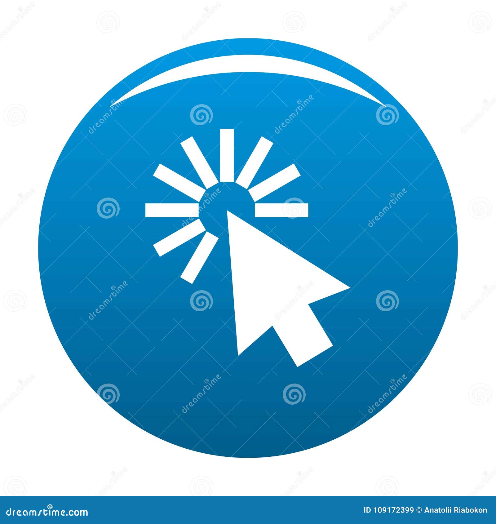 Cursor Interface Icon Blue Vector Stock Vector - Illustration of hold ...