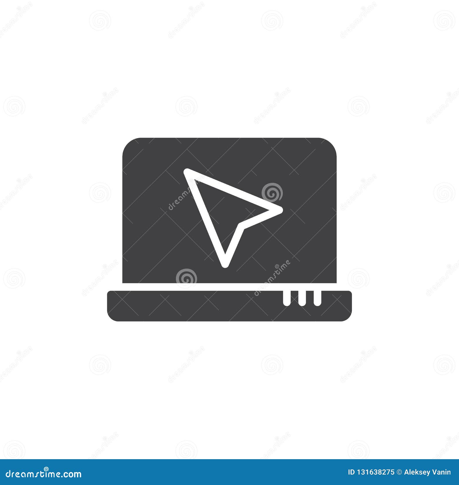 Cursor on Laptop Screen Vector Icon Stock Vector - Illustration of ...