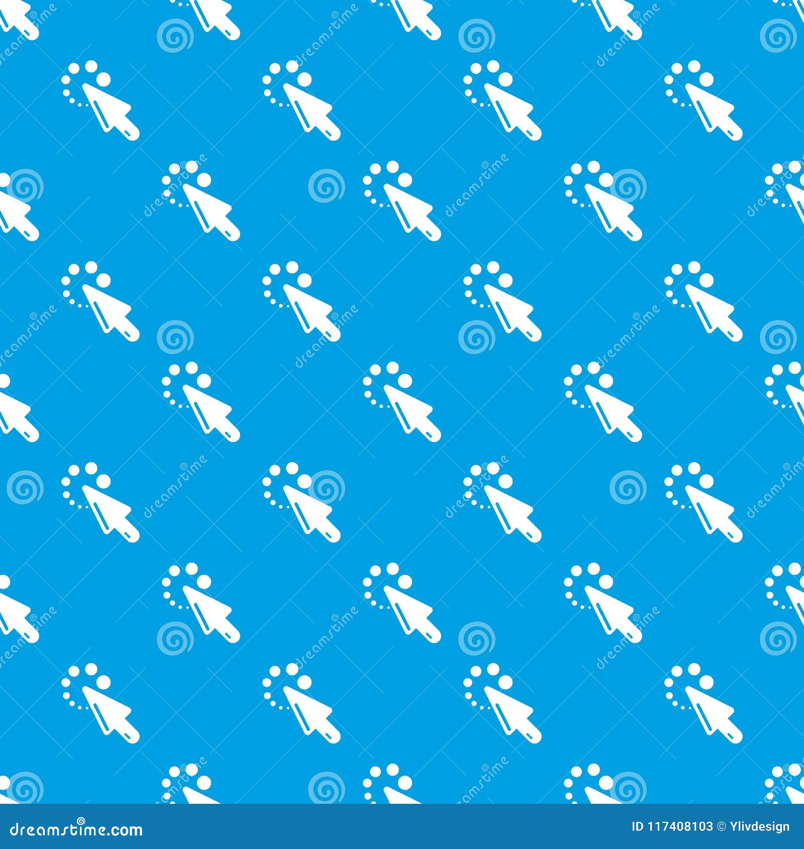 Cursor Loading Pattern Vector Seamless Blue Stock Vector - Illustration ...