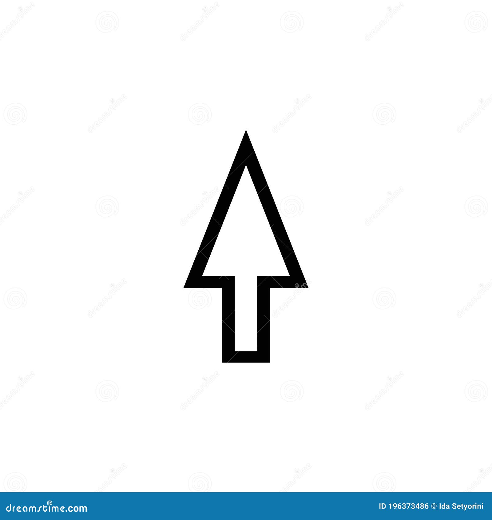 Cursor logo stock vector. Illustration of thumb, flat - 196373486