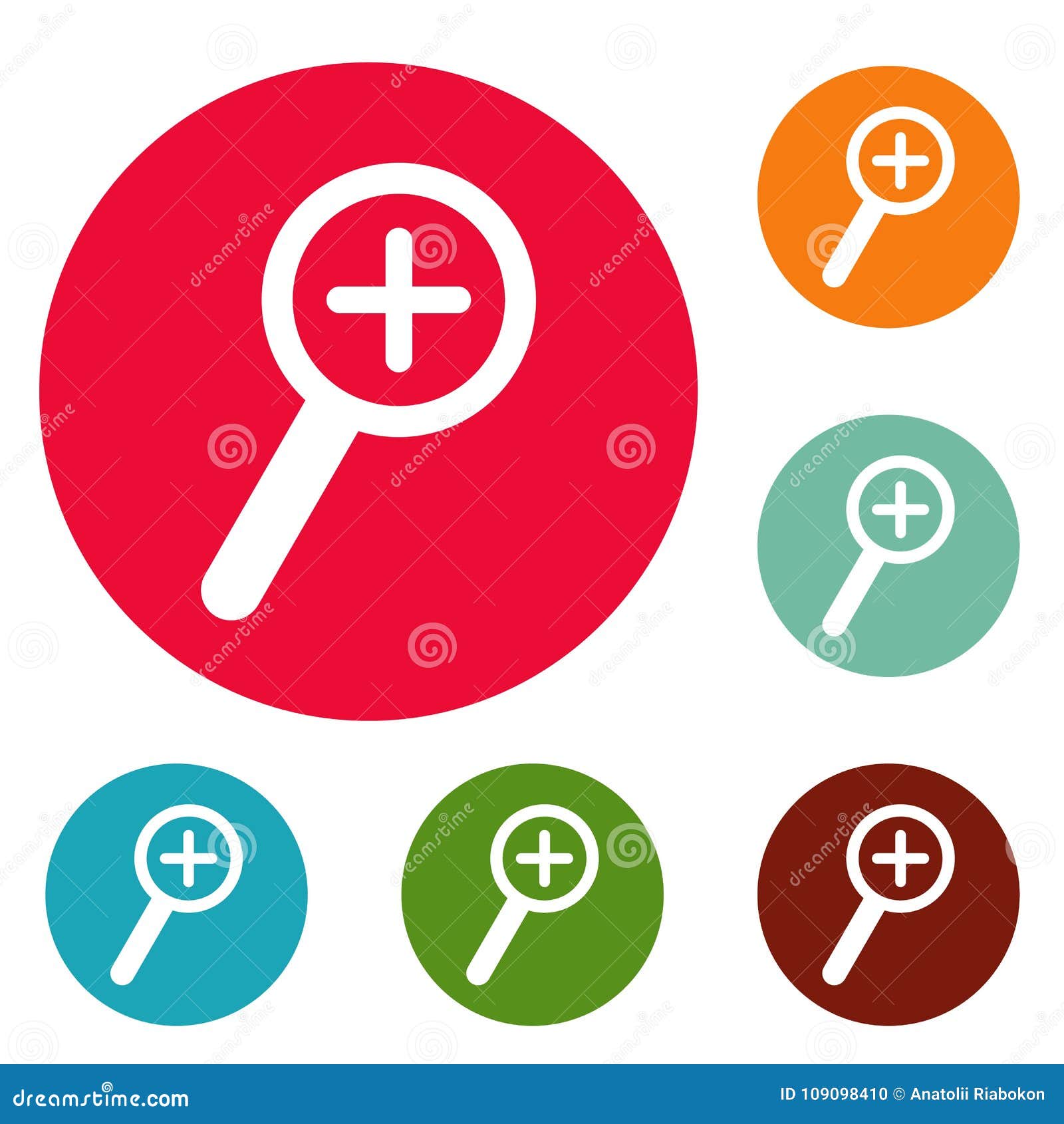 Magnifier Plus Minus Zoom Vector Icon, Increase-decrease Magnifiers Symbols | CartoonDealer.com ...