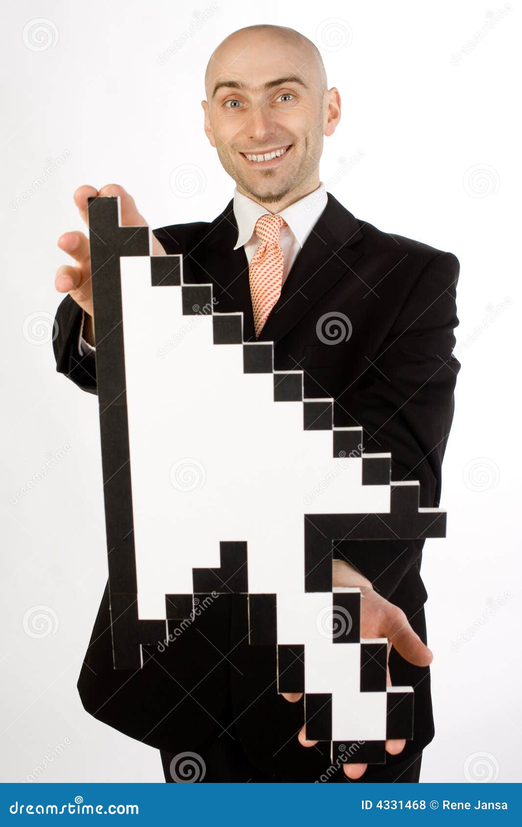 Cursor man stock photo. Image of pointer, large, handing - 4331468