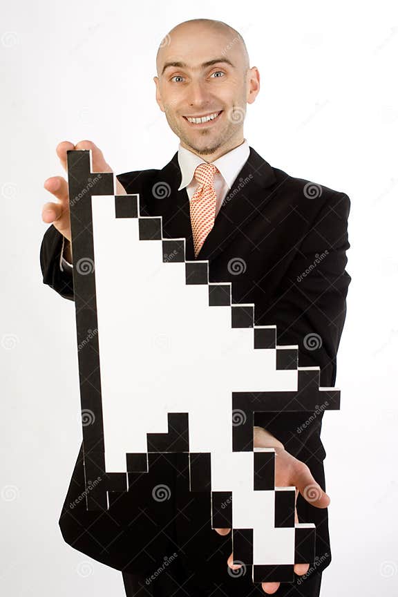 Cursor man stock photo. Image of pointer, large, handing - 4331468