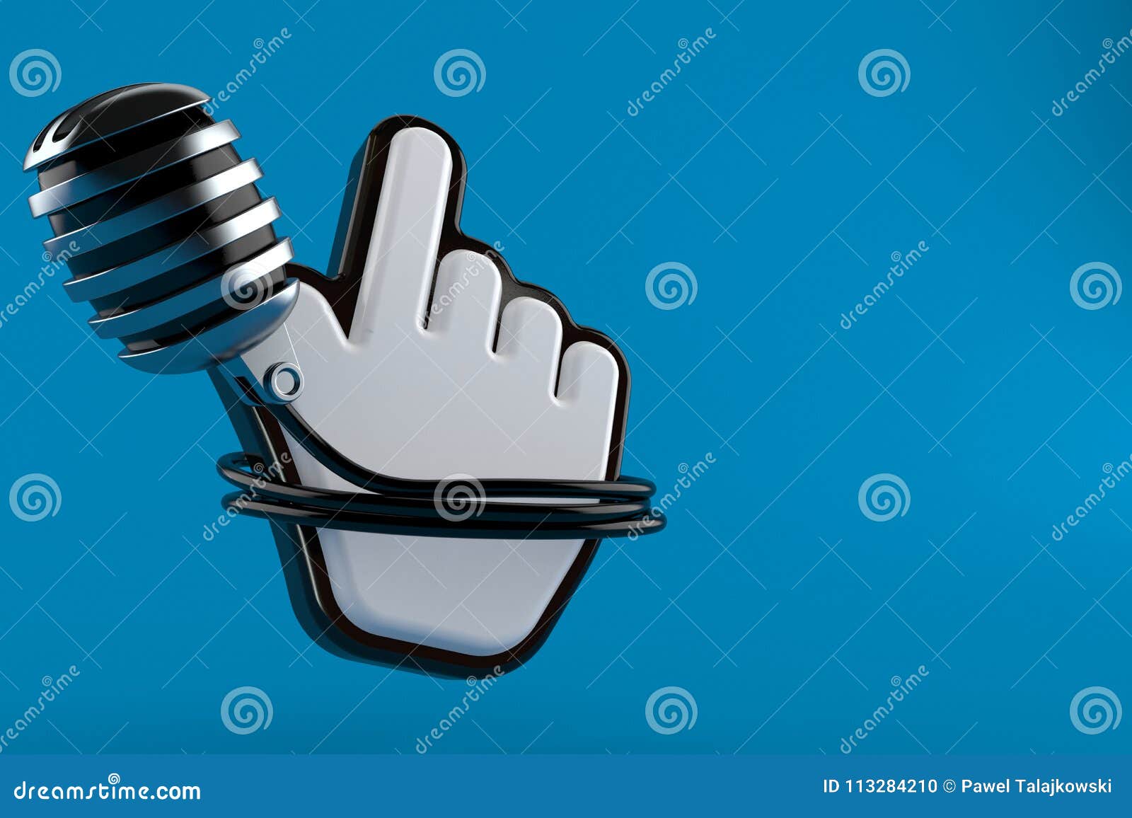 Cursor with microphone stock illustration. Illustration of ecommerce ...
