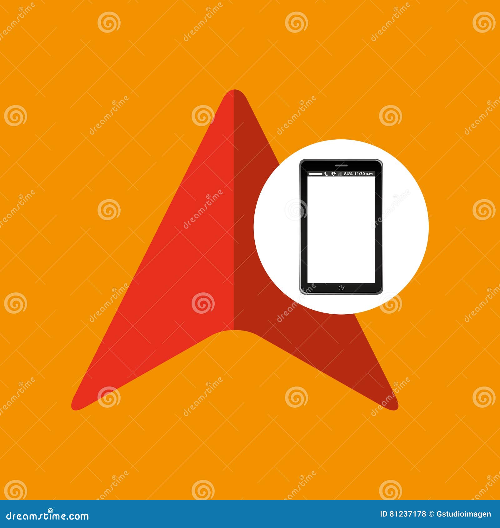 Cursor Mobile Phone Navigation Stock Vector - Illustration of ...
