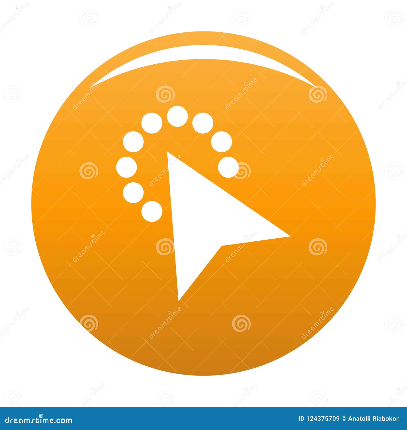 Cursor Modern Click Icon Orange Stock Illustration - Illustration of ...