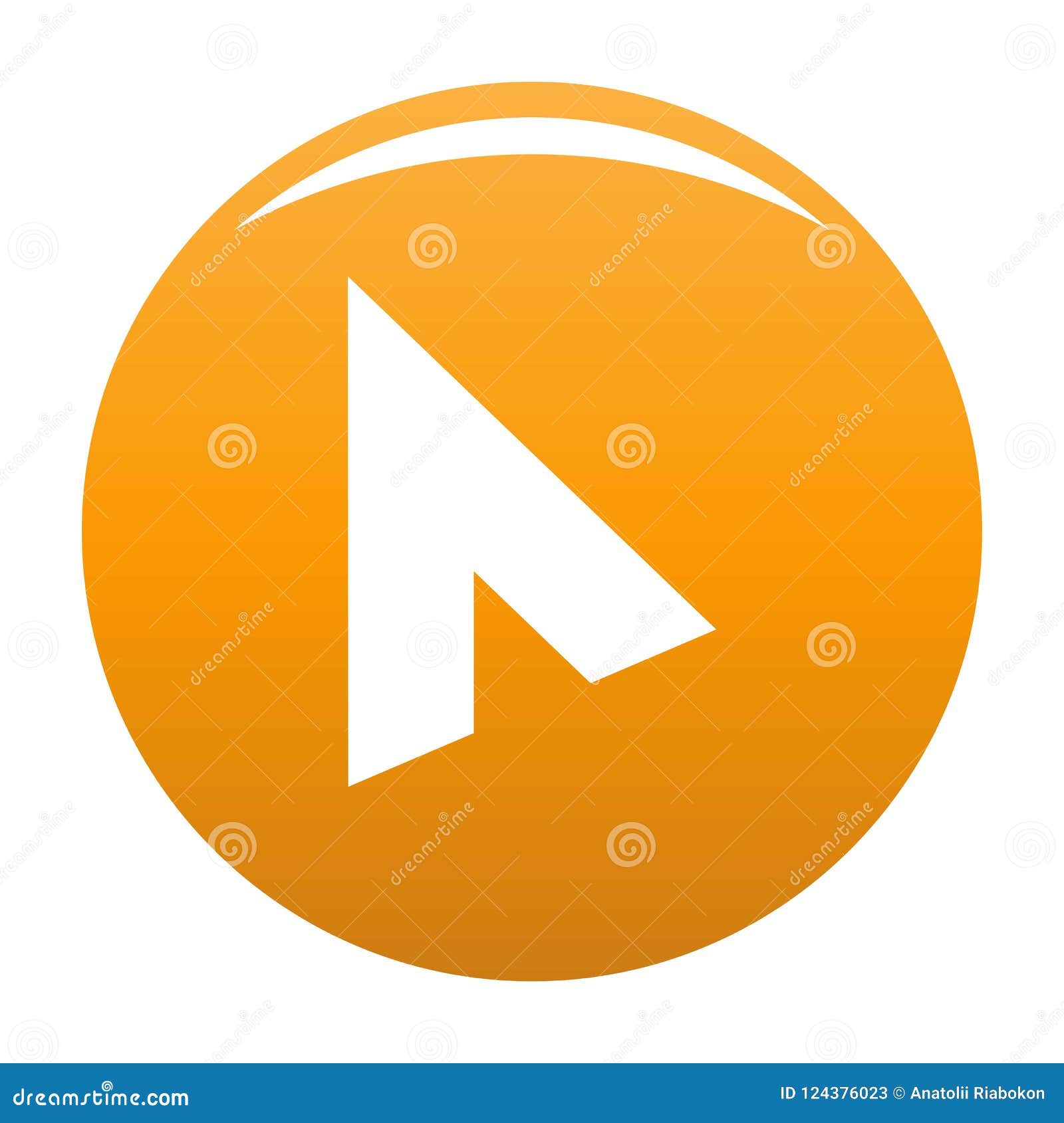 Cursor Modern Element Icon Orange Stock Illustration - Illustration of ...