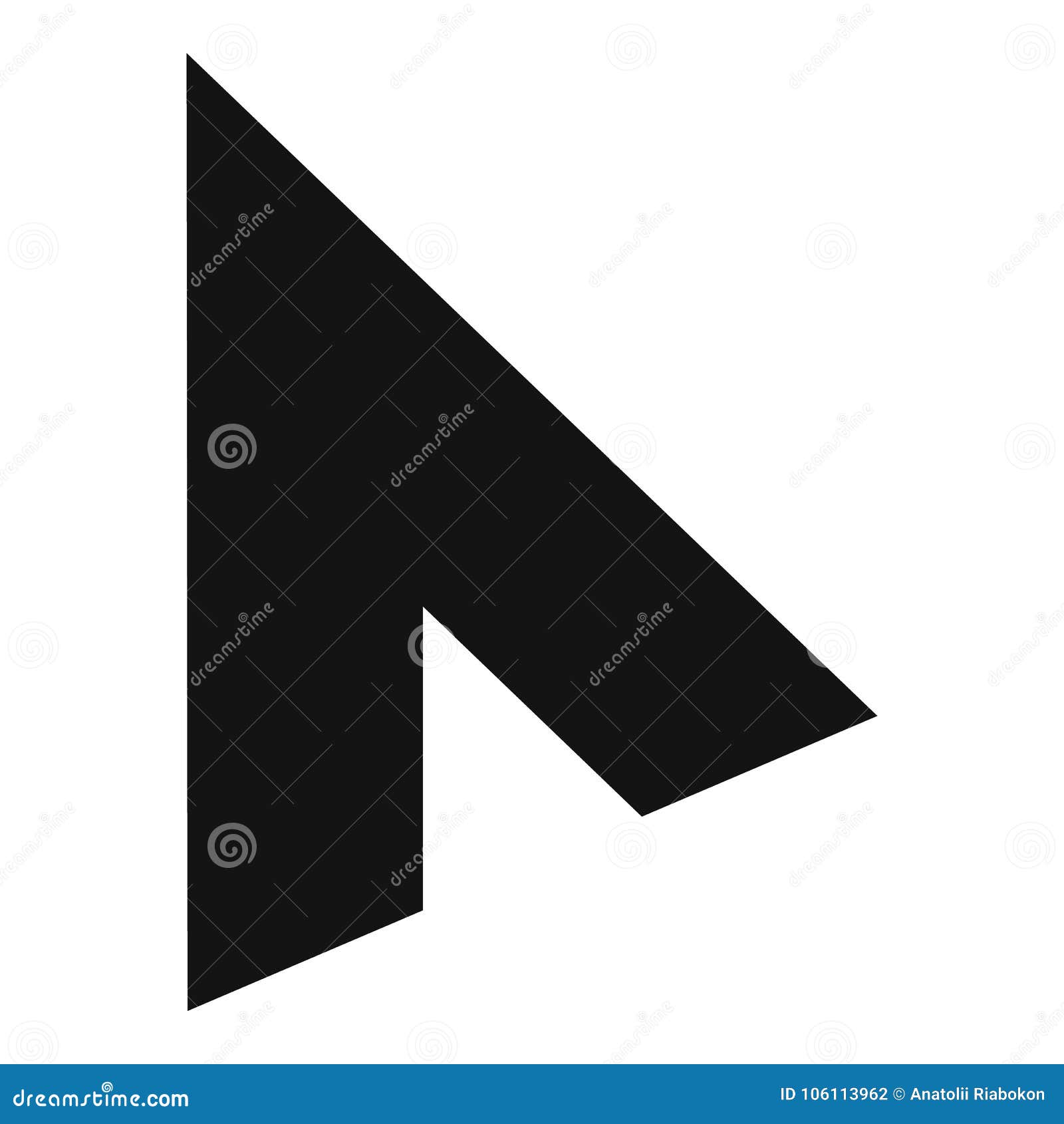 Cursor Modern Element Icon, Simple Black Style Stock Vector ...