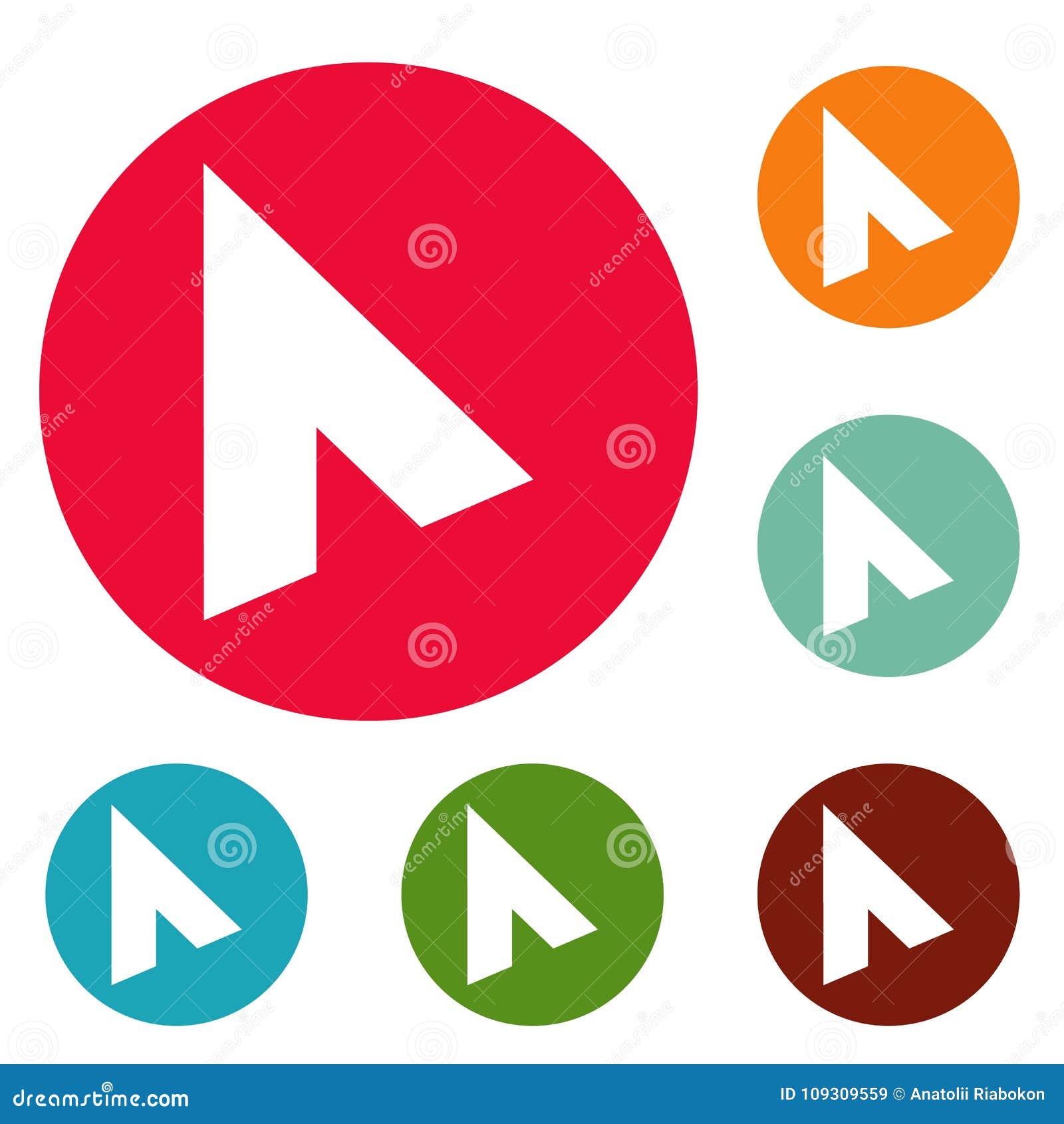 Cursor Modern Element Icons Circle Set Vector Stock Vector ...