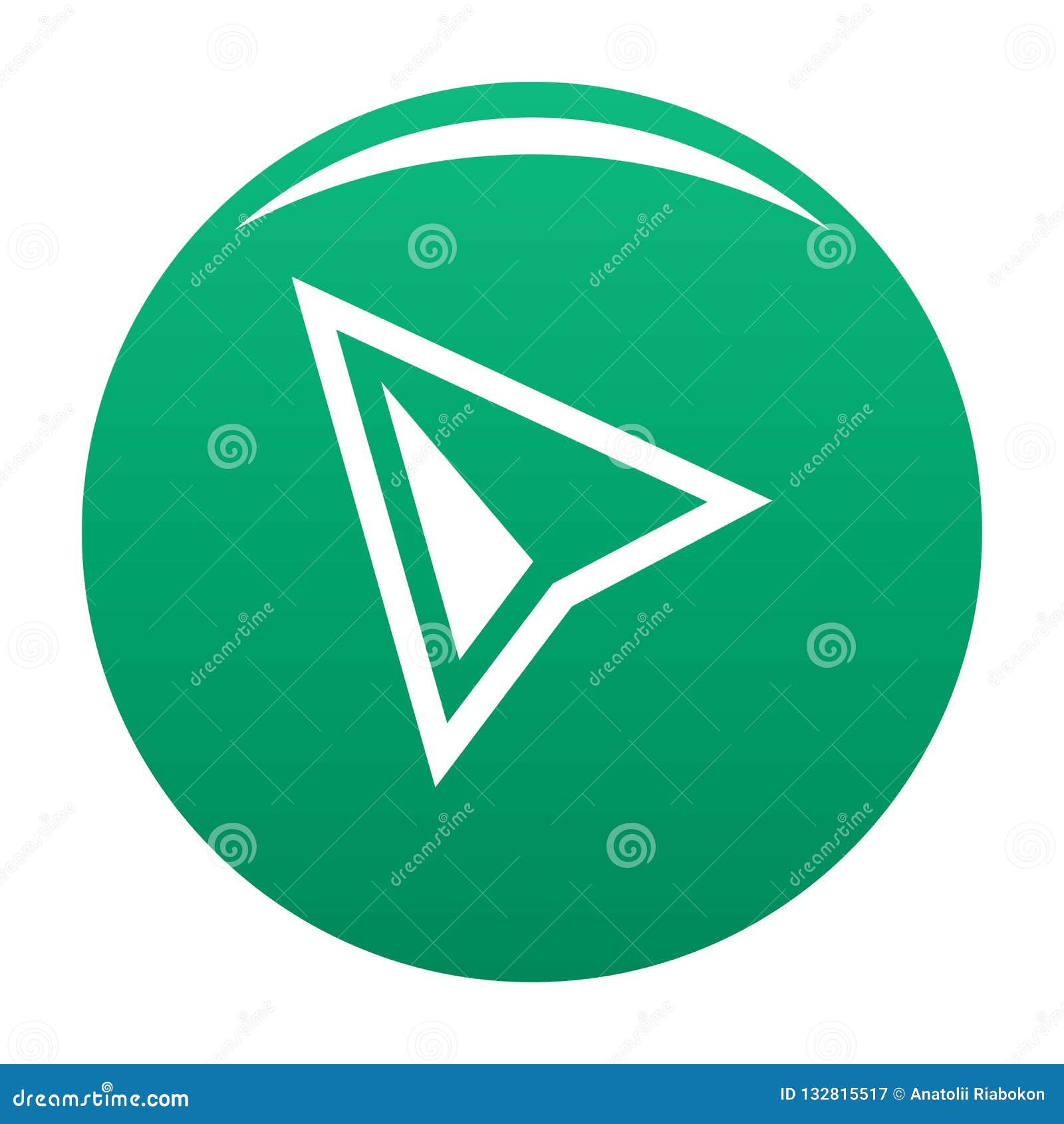 Cursor Modern Icon Vector Green Stock Vector - Illustration of icon ...
