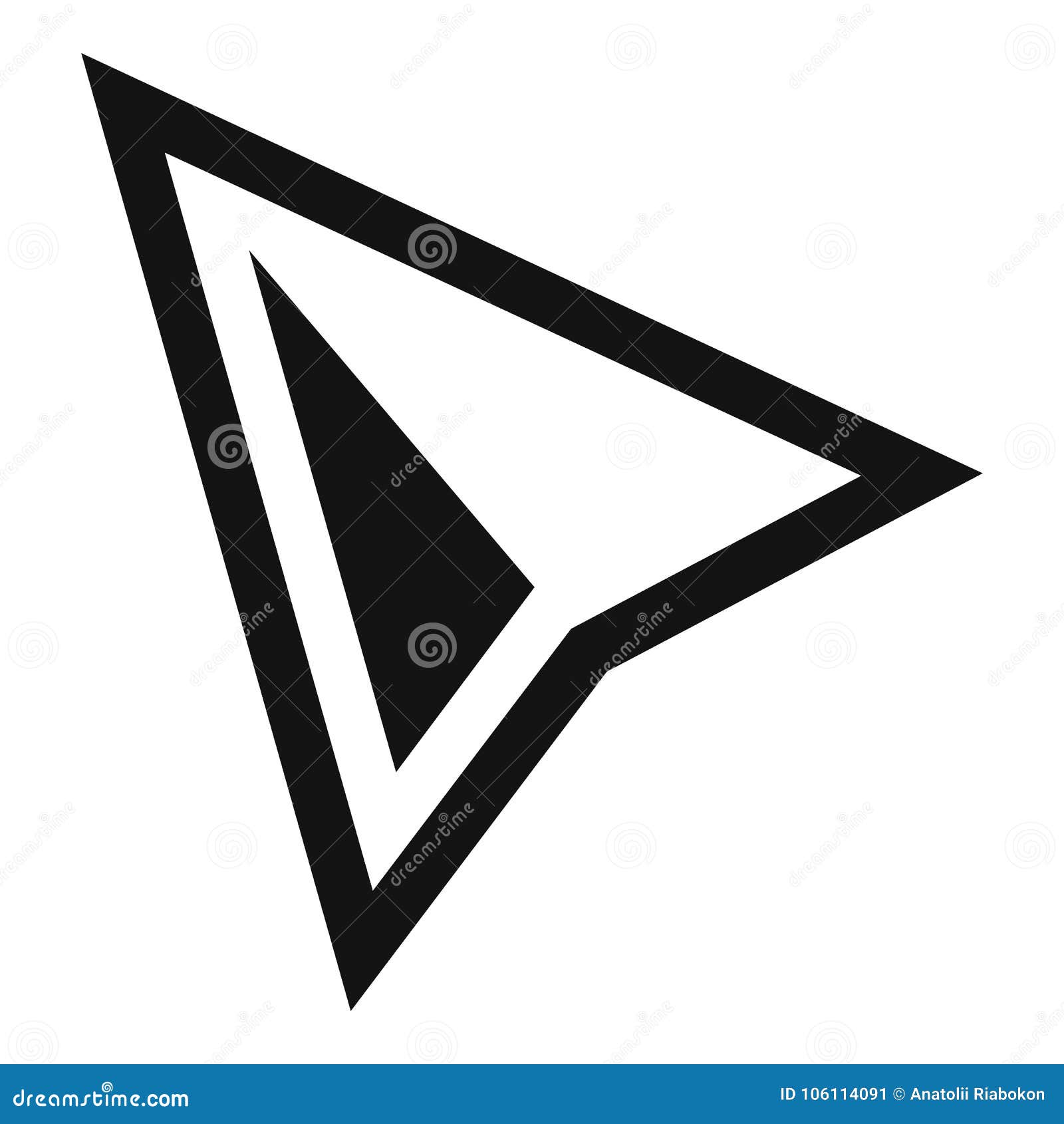 Cursor Modern Icon, Simple Black Style Stock Vector - Illustration of ...