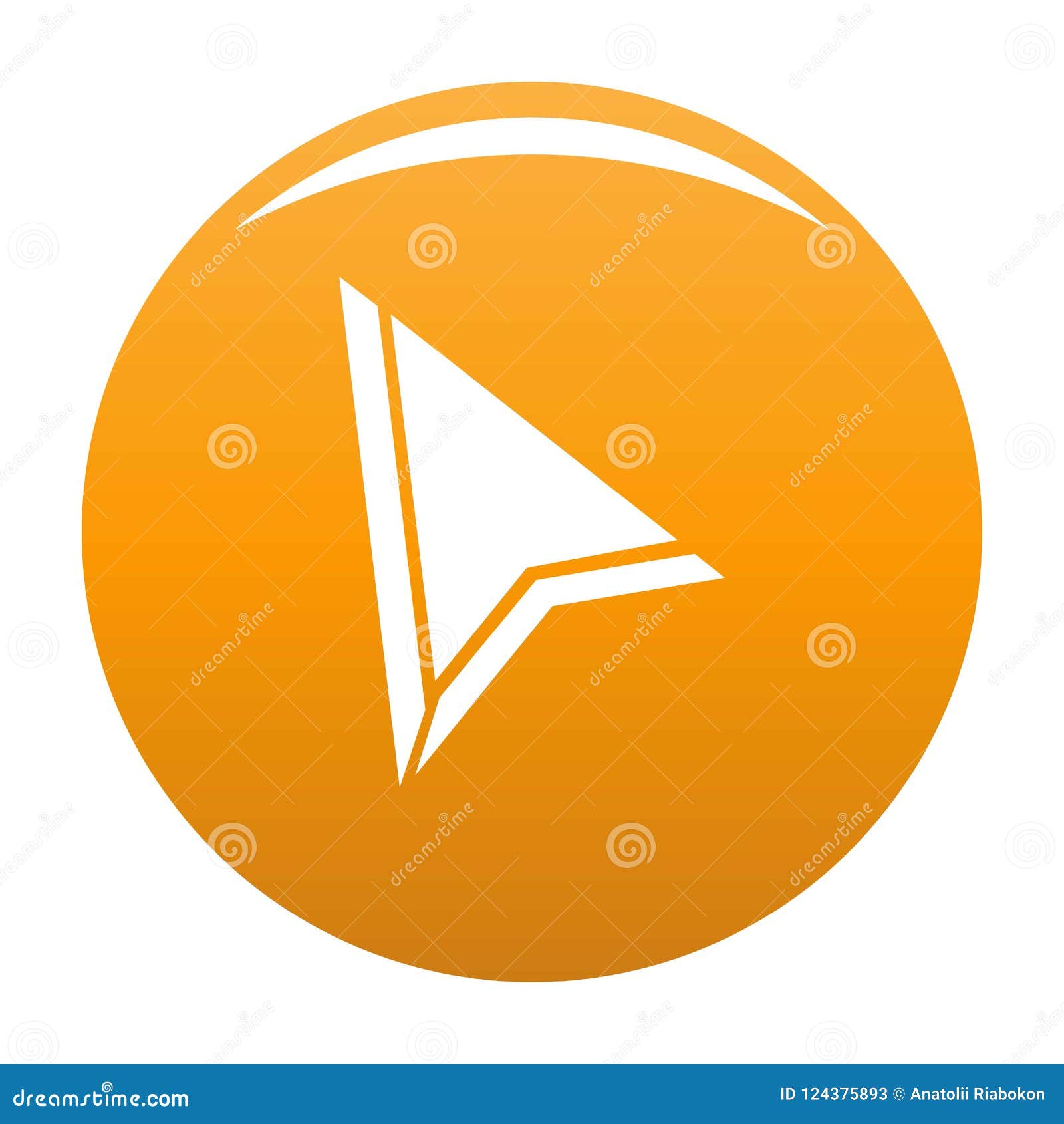 Cursor Mouse Element Icon Orange Stock Illustration - Illustration of ...
