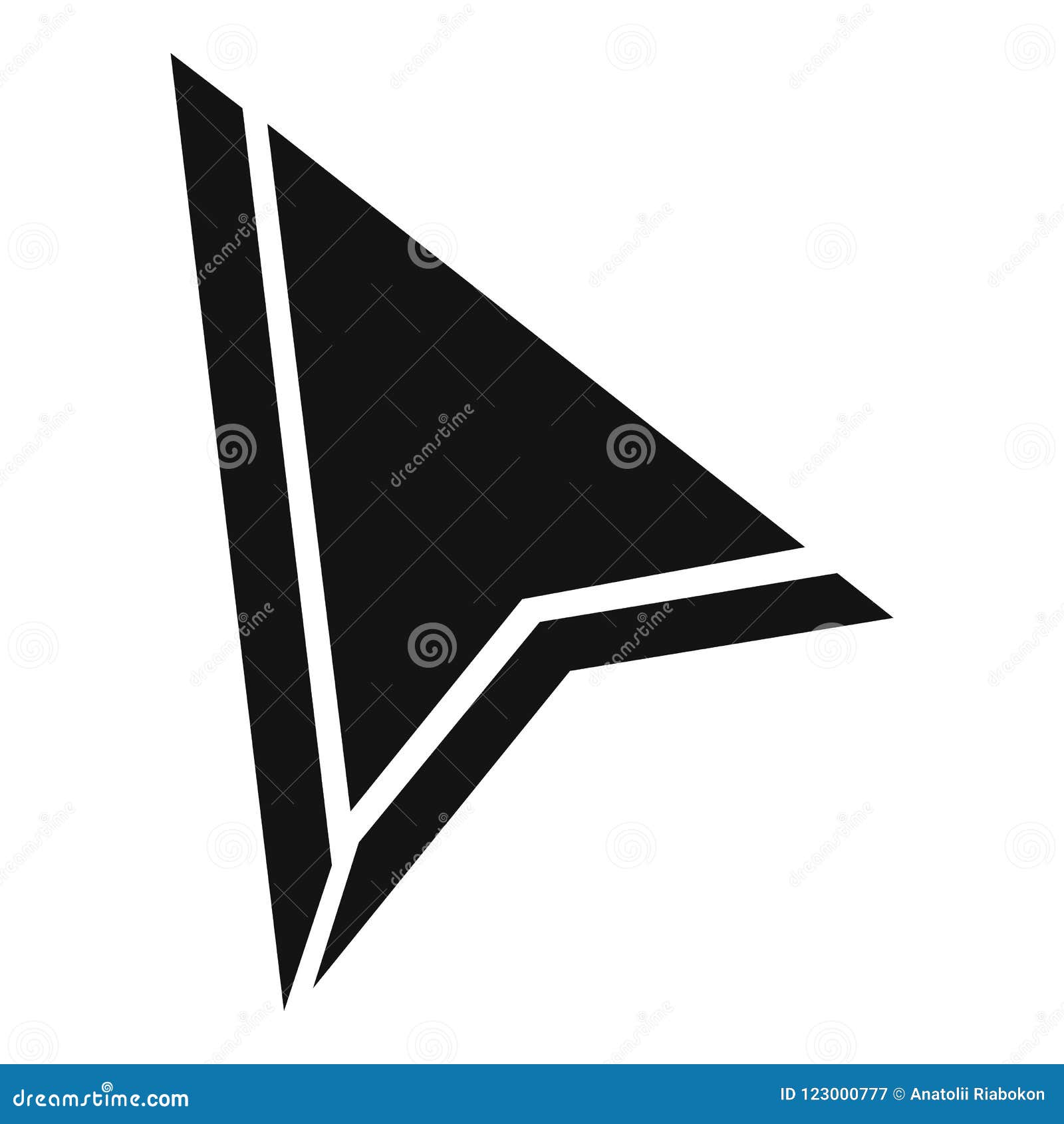 Cursor Mouse Element Icon, Simple Black Style Stock Illustration ...
