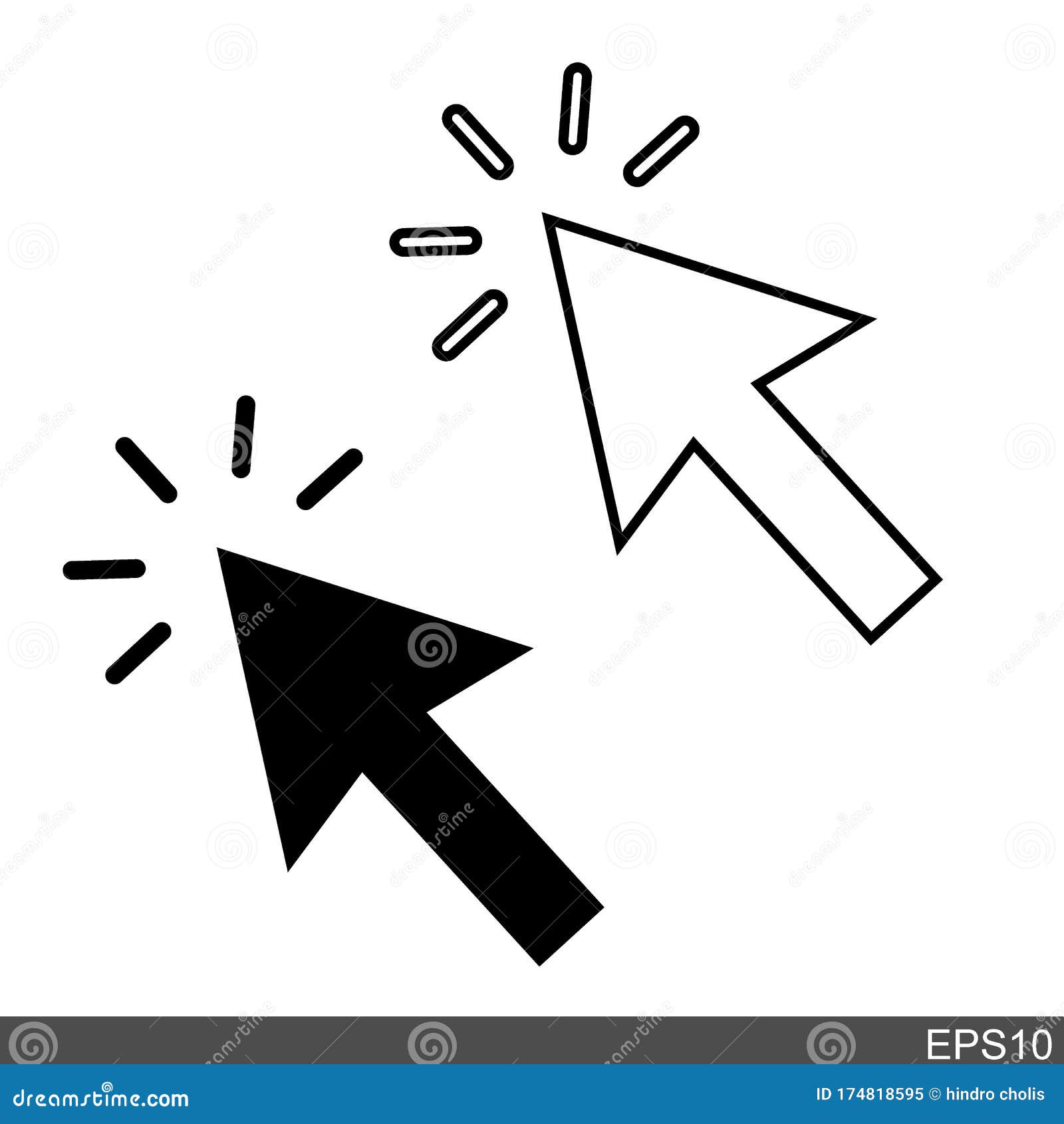 Cursor Mouse Pointer Icon on White Background Stock Vector ... Cursor Mouse Pointer Icon on White Background Stock Vector ...