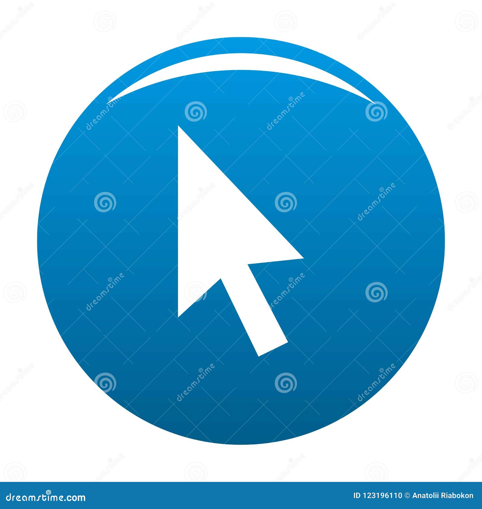Cursor Normal Element Icon Blue Stock Illustration - Illustration of ...