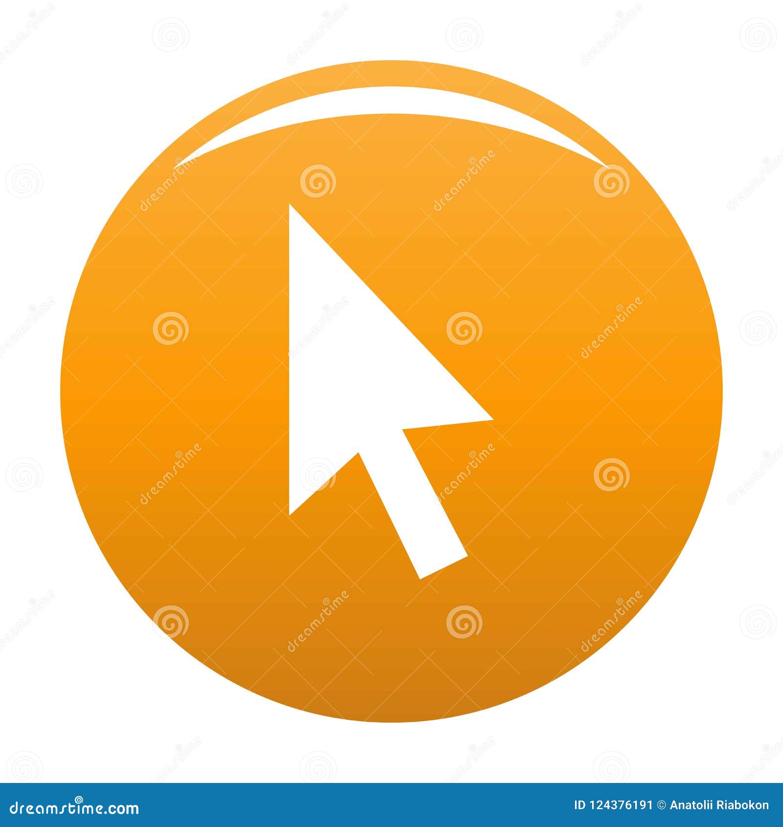 Cursor Normal Element Icon Orange Stock Illustration - Illustration of ...