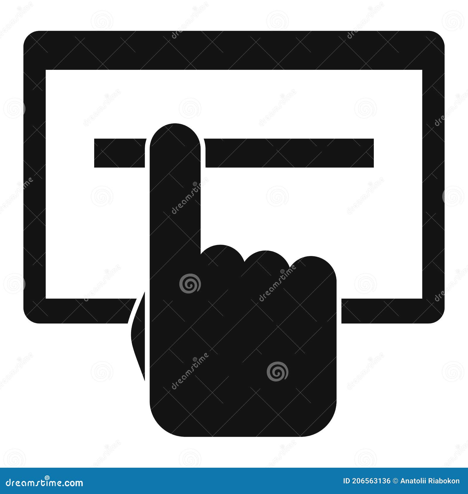Cursor Paste Links Icon, Simple Style Stock Illustration - Illustration ...