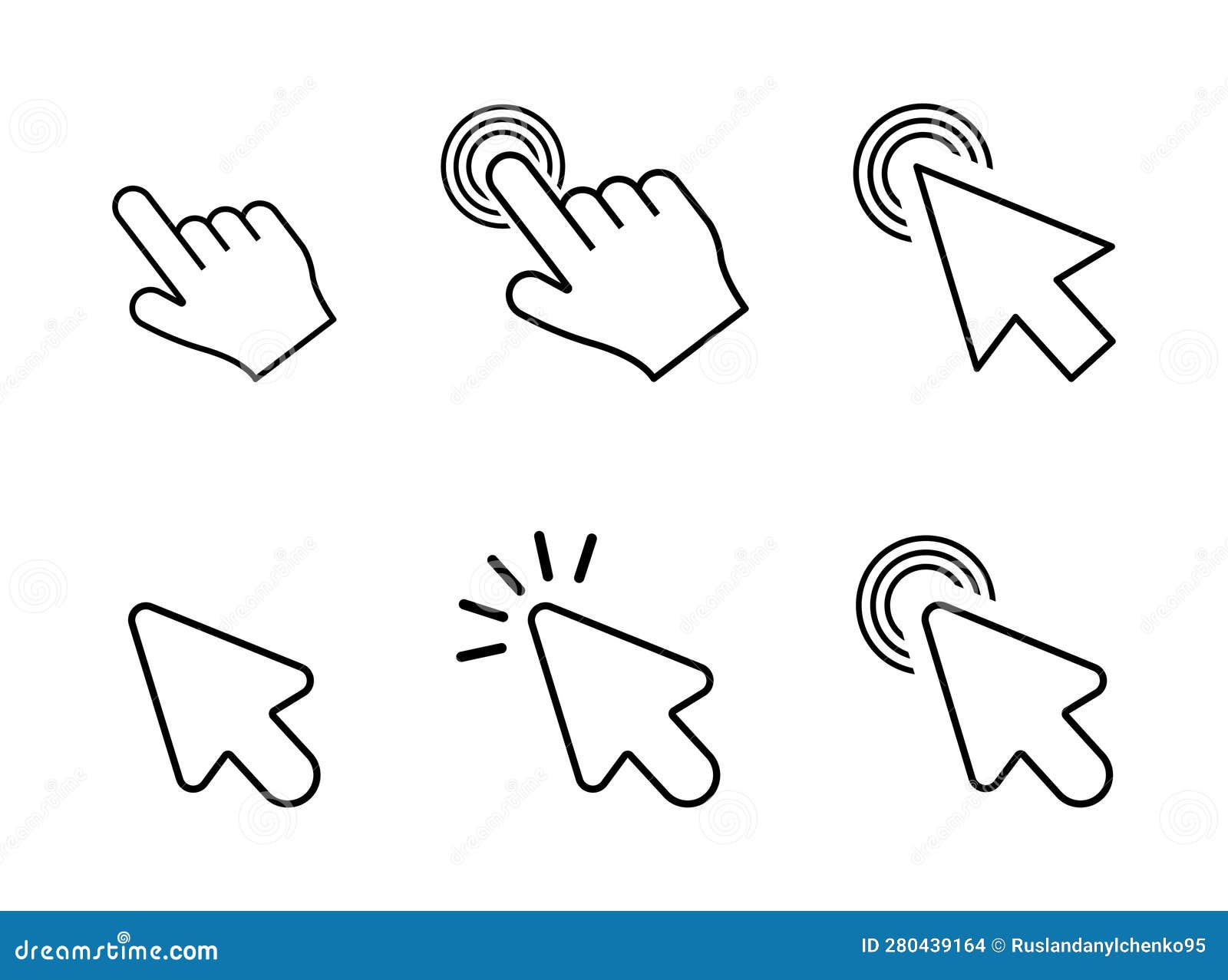 Cursor Pointer Computer Mouse Icon. Cursor Click. Click Cursor - Stock ...
