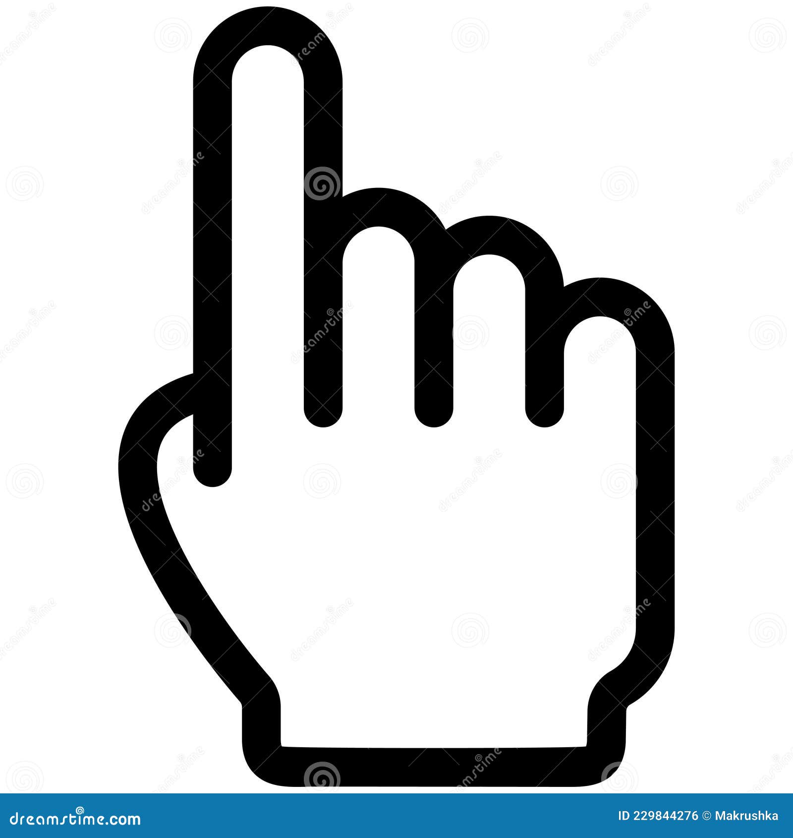 Cursor Pointer. Hand Cursor. Finger Pointer. Click Symbol Stock ...