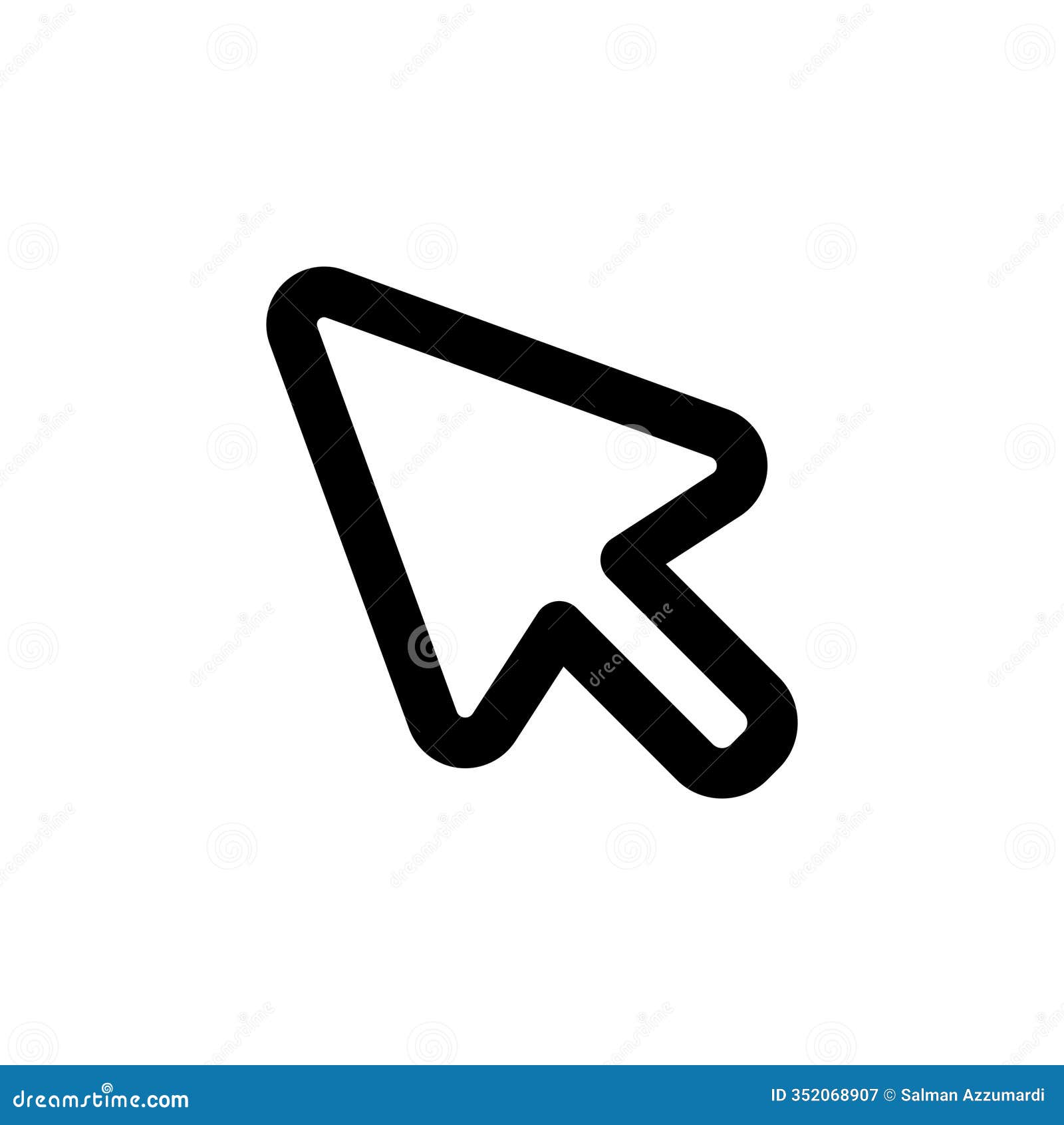 Cursor Pointer Icon Line Style Design Simple Vector Perfect ...