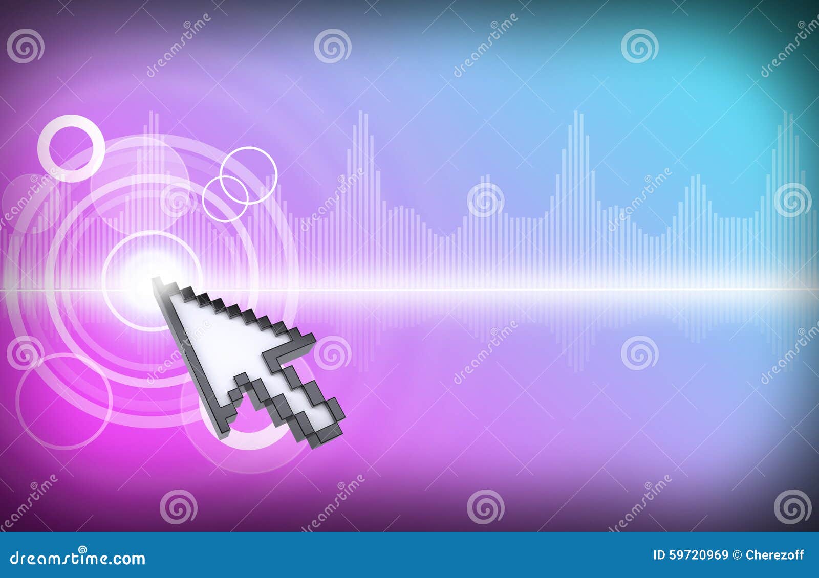Cursor Que Hace Clic En La Pantalla Colorida Virtual Stock de ...