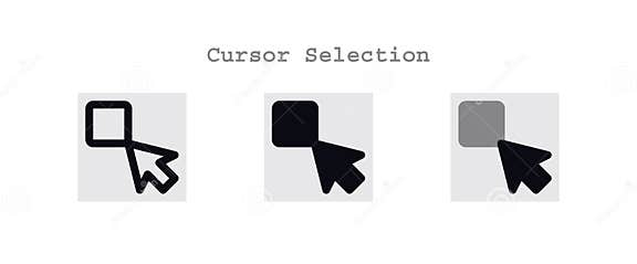 Cursor selection icons set stock vector. Illustration of pick - 270710936