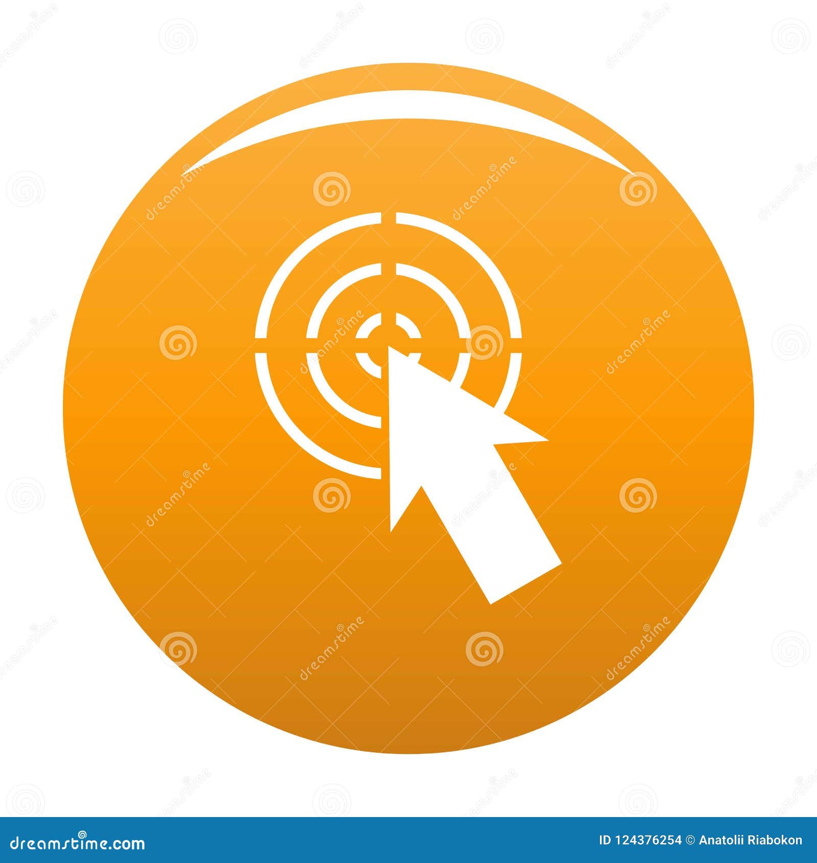 Cursor shape icon orange stock illustration. Illustration of connection ...