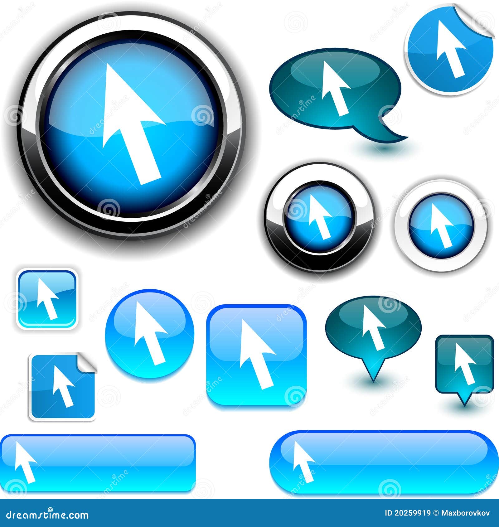 Cursor signs. stock vector. Illustration of cursor, direction - 20259919