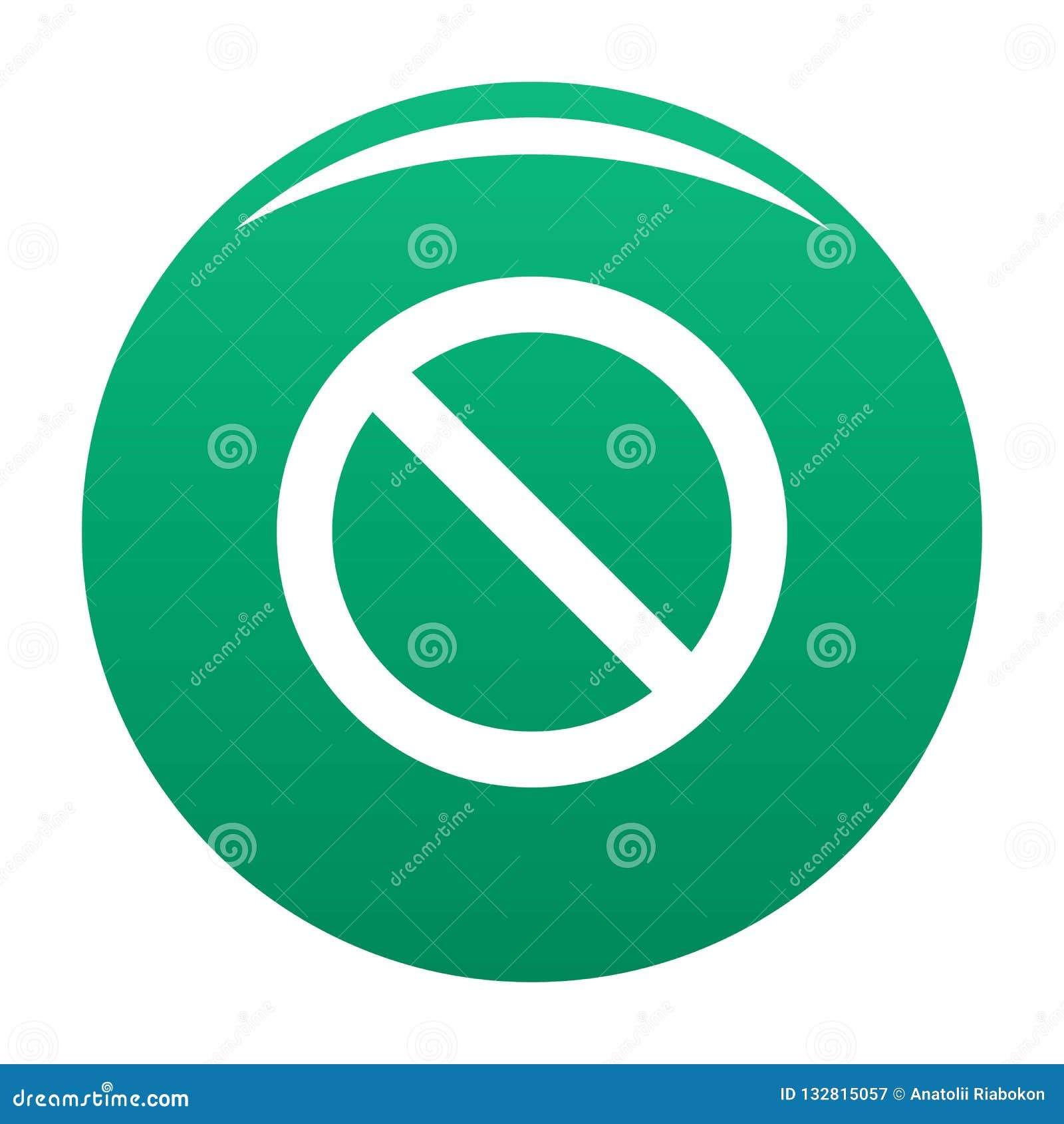 Cursor Stop Element Icon Vector Green Stock Vector - Illustration of ...