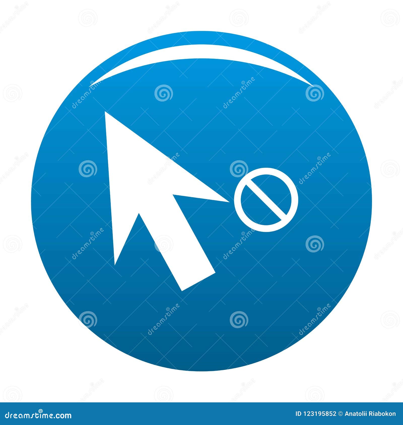 Cursor stop icon blue stock illustration. Illustration of pixel - 123195852